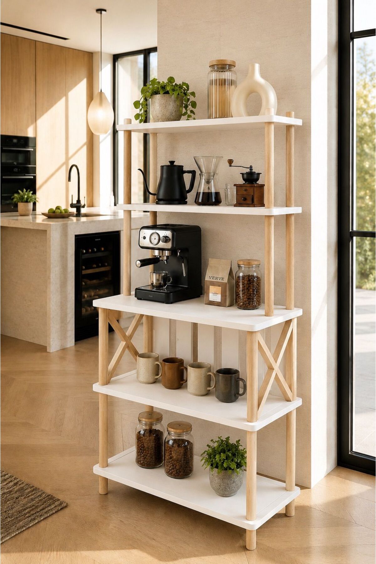 tridihome Çok Amaçlı Coffee Station Mutfak Rafı Düzenleyici Ofis Standı ...