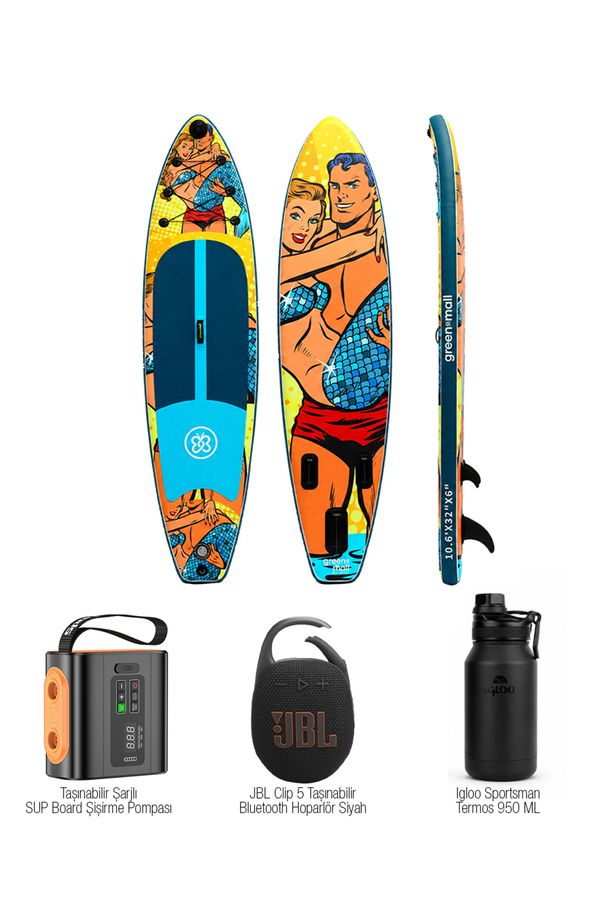 Greenmall Adventure Set – Bondy Şişme SUP Board / Paddle Board 320 cm ...