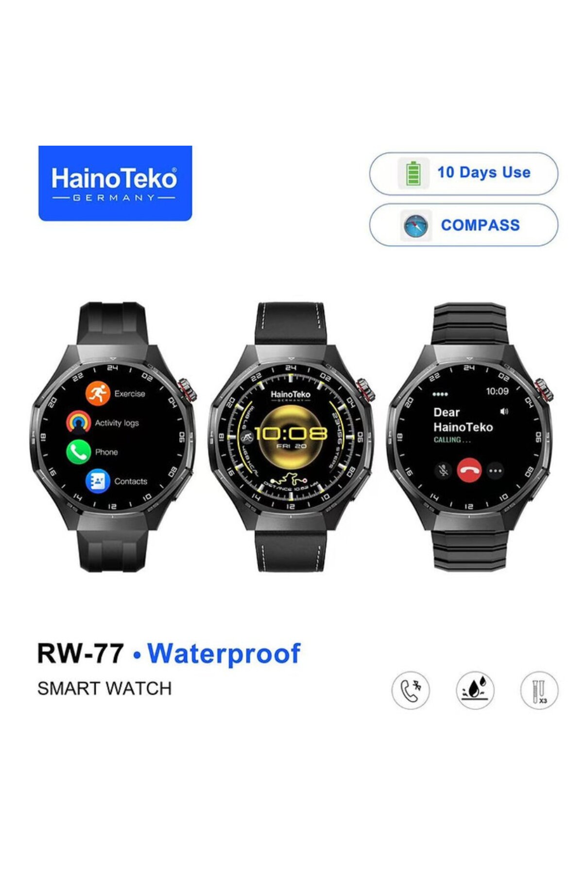 Serreha Haino Teko RW-77 Amoled Ekran Su Geçirmez Dahili Pusulalı ...