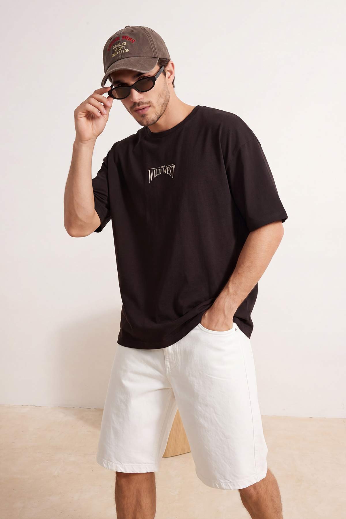 Trendyol Collection Big Size Brown Oversize/Wide Cut 100% Cotton T ...