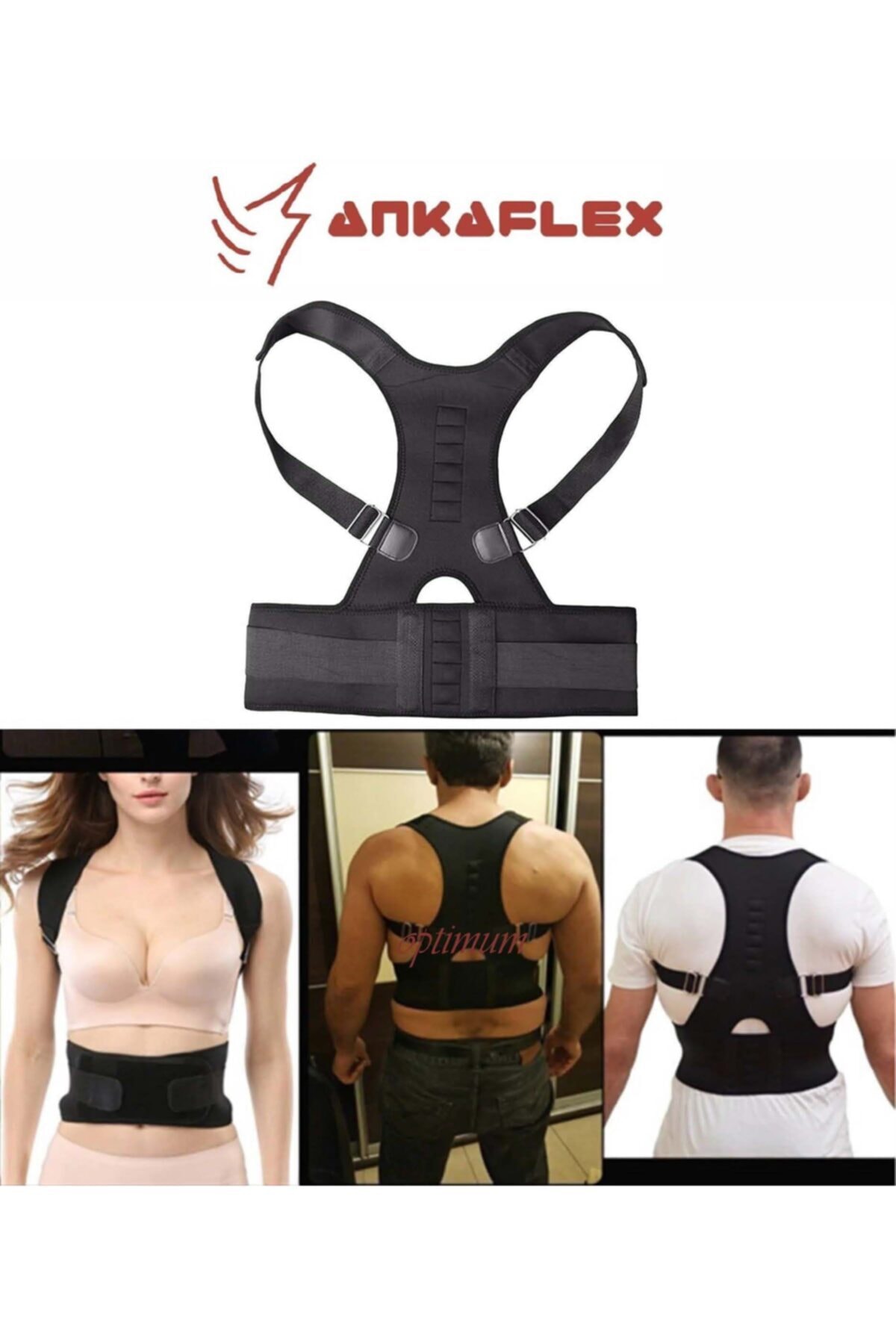 ZEYZEN Unisex Black Orthopedic Upright Posture Corset - Trendyol
