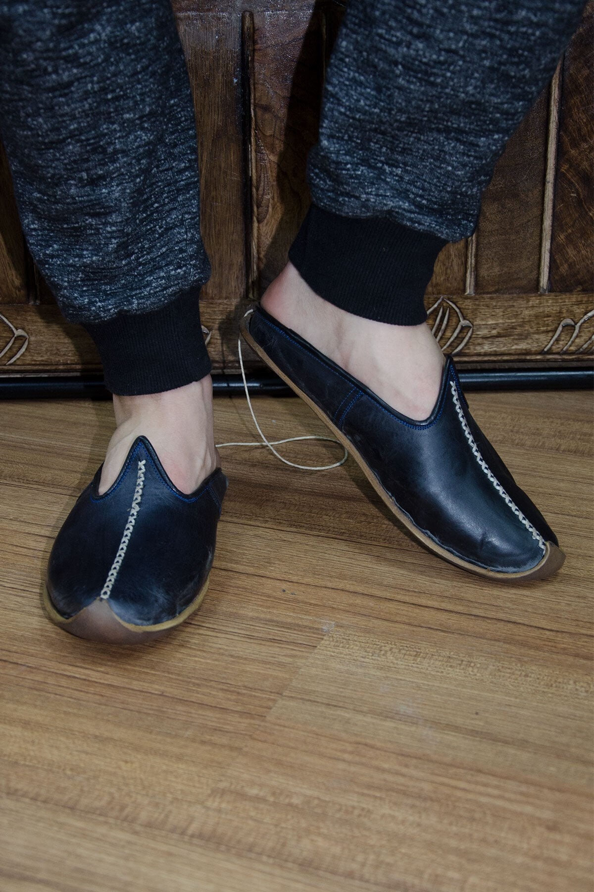 Zugazo Dikişli Model Siyah Terlik Zugazo Dikişli Model Siyah Terlik