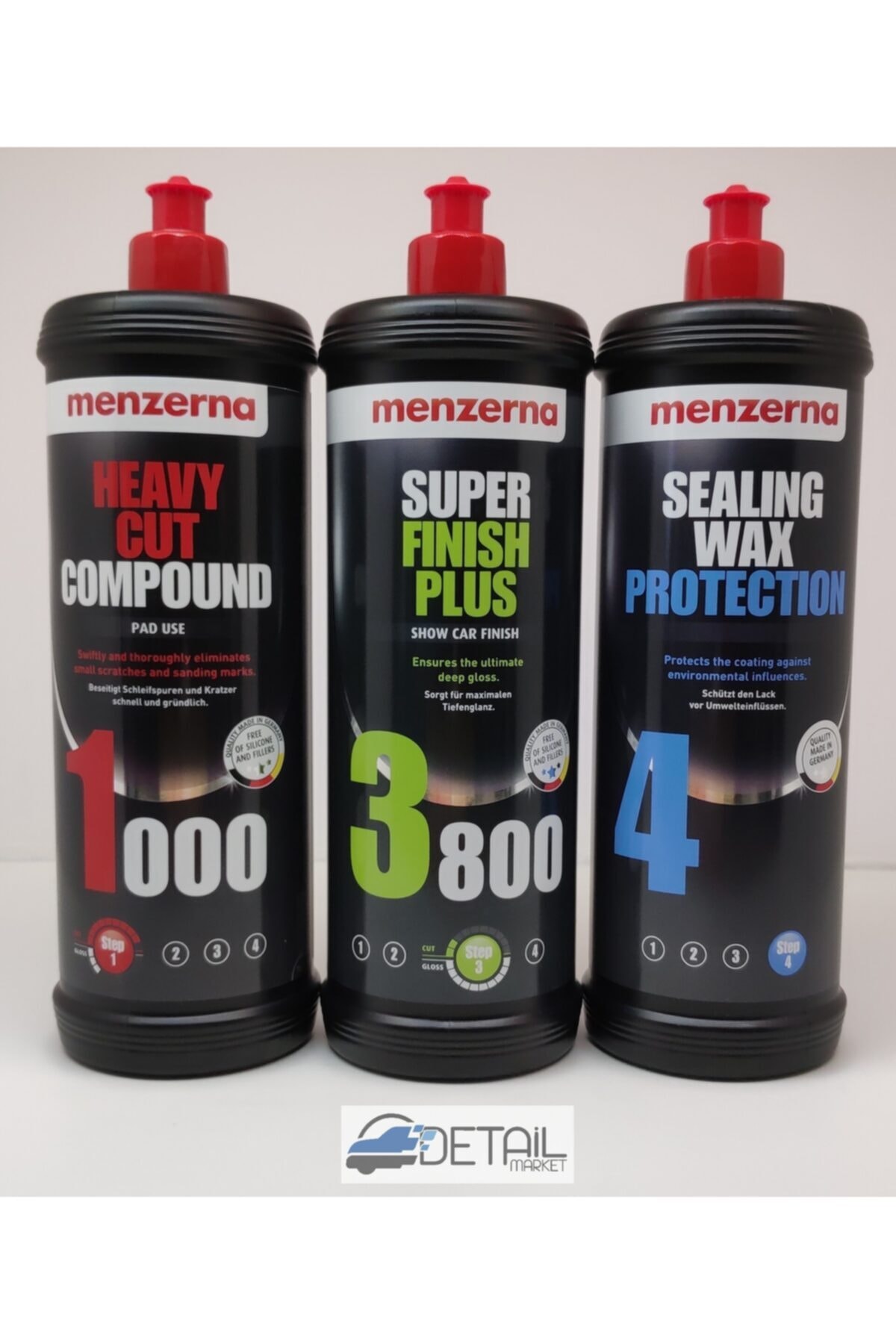 Menzerna 1000 3800 Sealingwax Kalın Pasta Hare Boya Kor .set 1 Lt ...