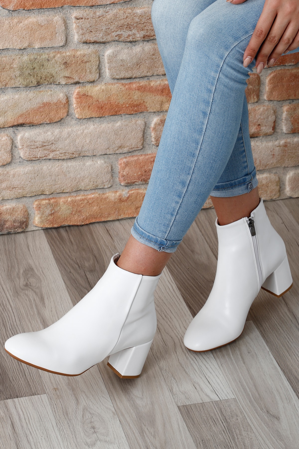 G.Ö.N Kadın Beyaz Bot 37346