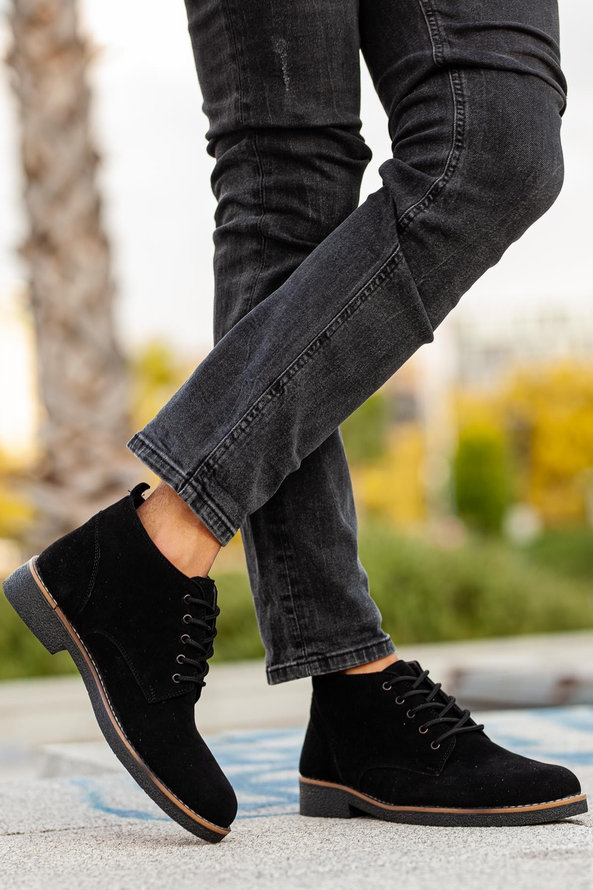 MUGGO Erkek Siyah Bot M202