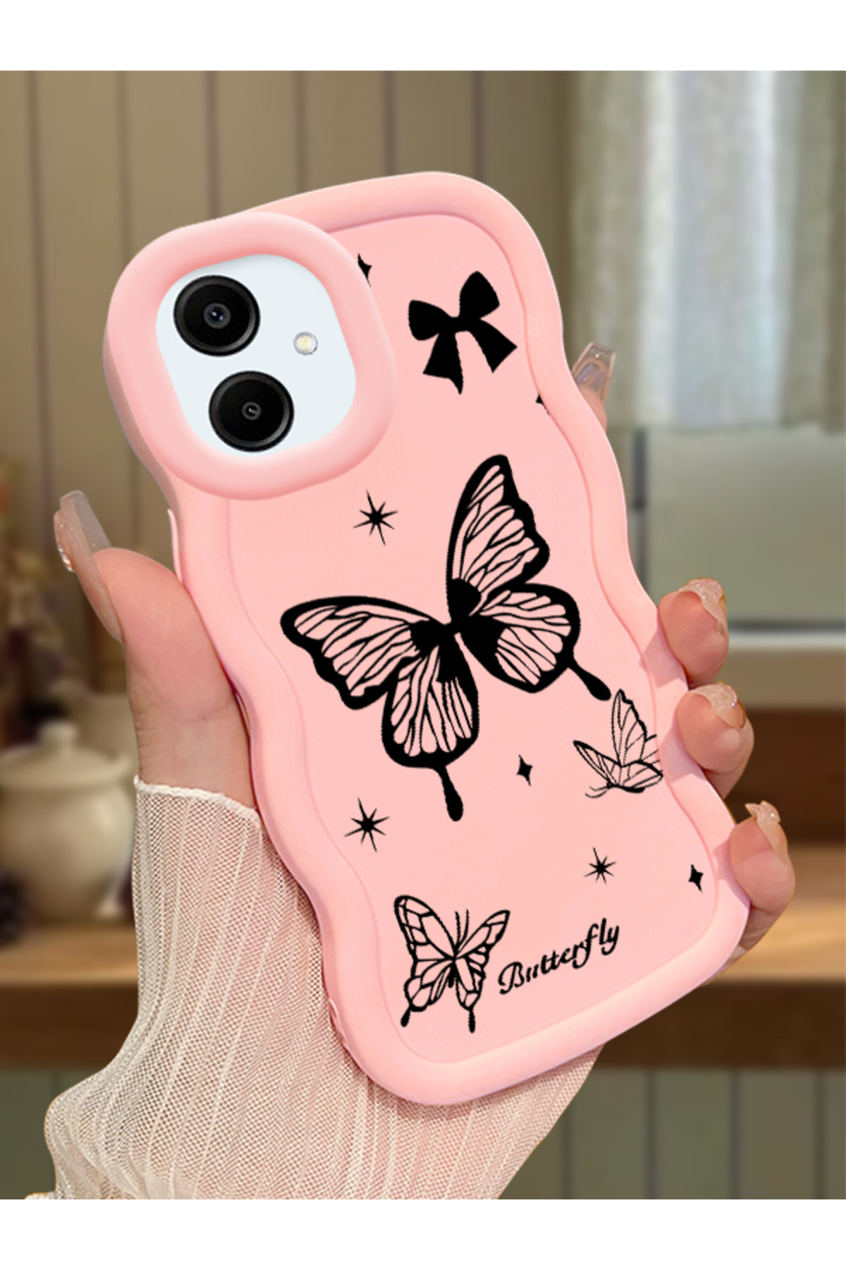 SLIMFELT Samsung Galaxy A06 4G Uyumlu Yüksek Kalite Kelebek Silikon ...
