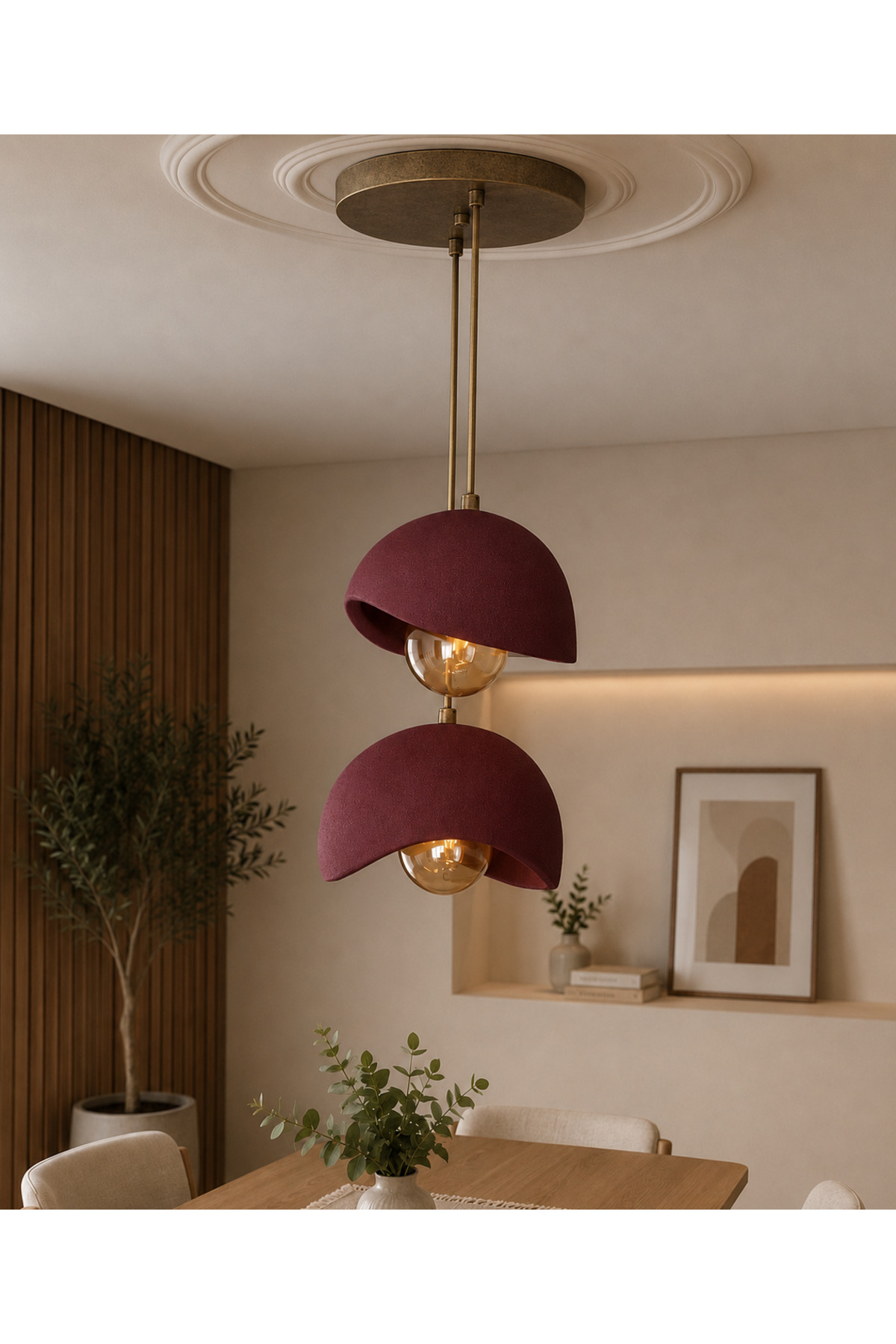Ferisa Home Ampul HEdiye Beton Bordo Eskitme Pinterest 2'Li Sarkıt ...