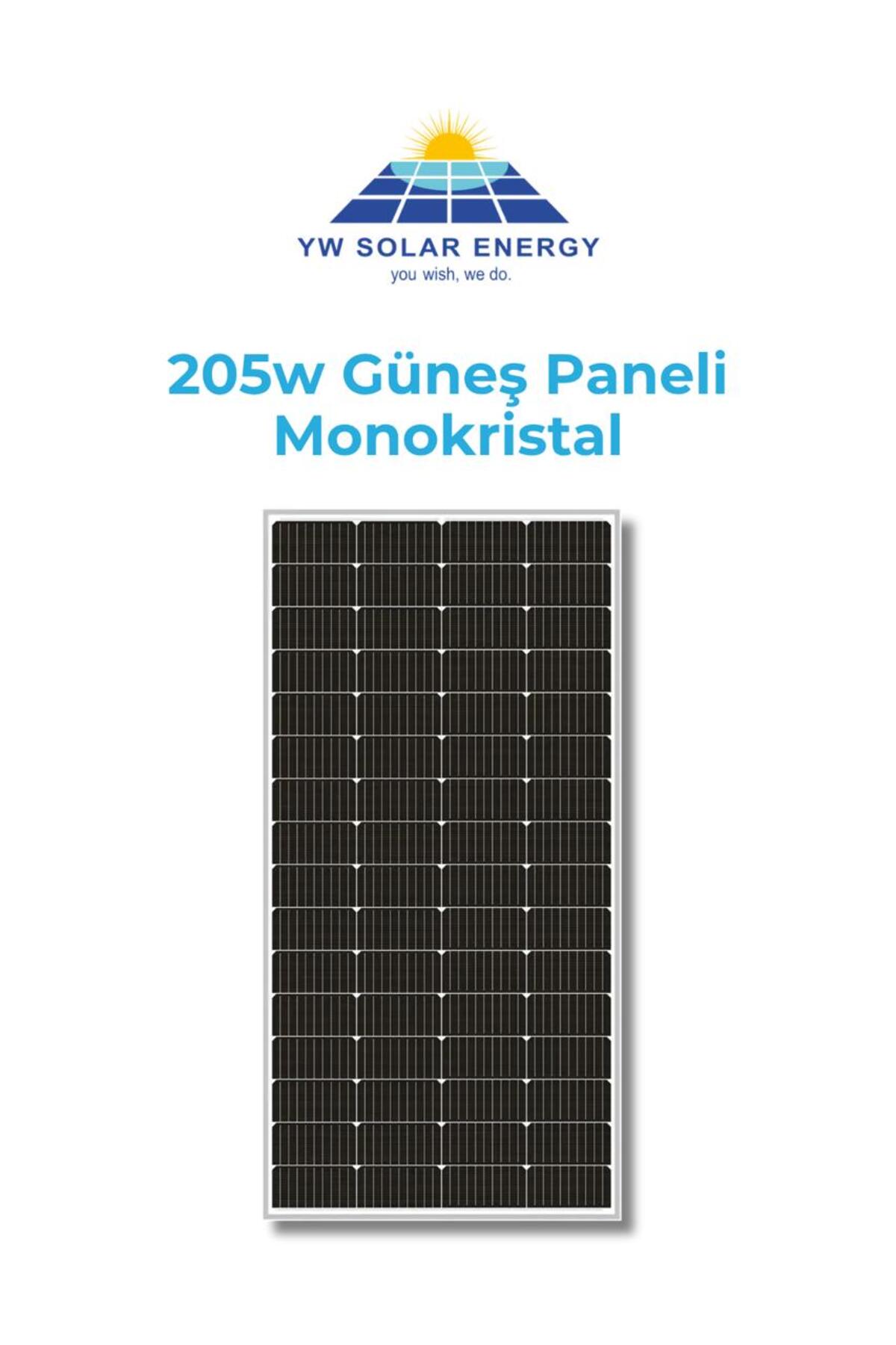 SUNWATT 205W MONOKRİSTAL A+ KALİTE GÜNEŞ PANELİ 1.SINIF YW SOLAR ...