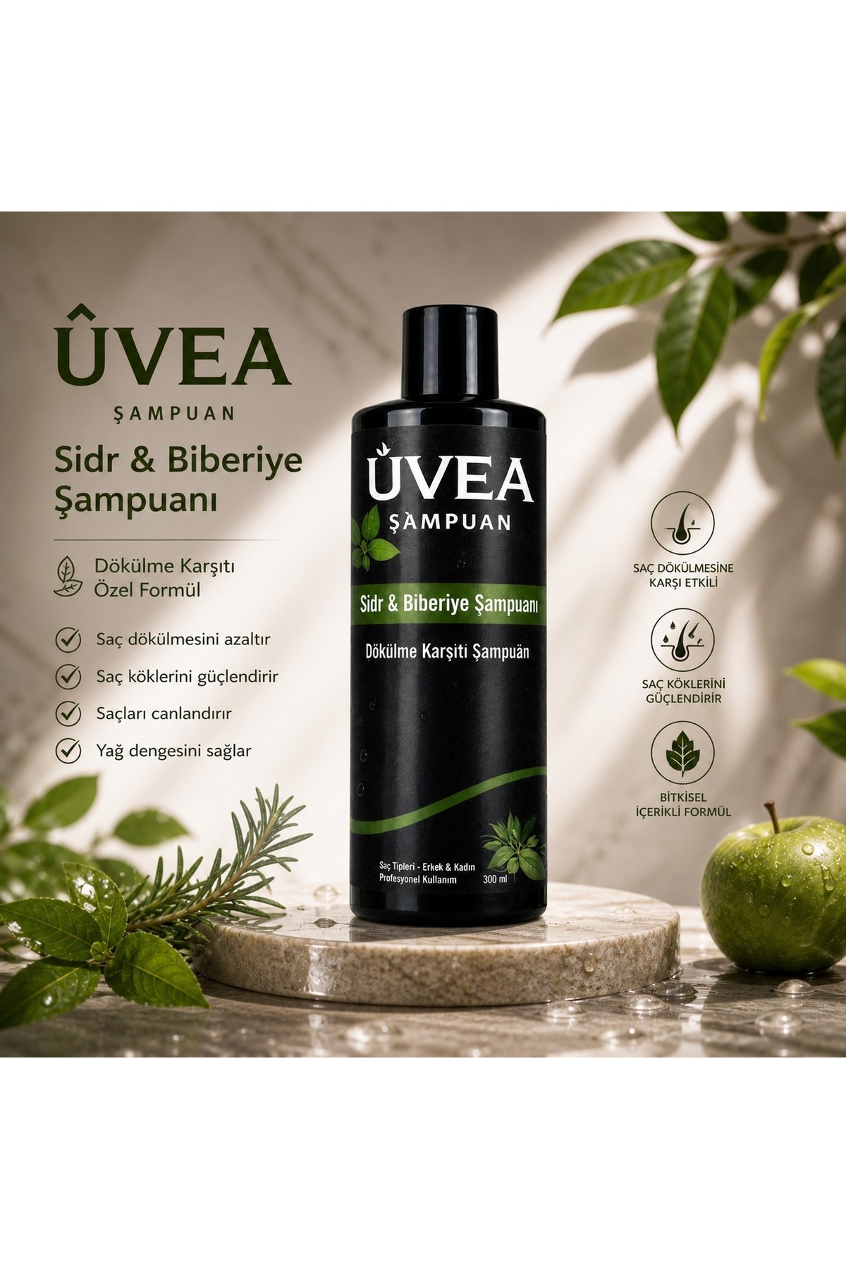 UVEA SİDR BİBERİYE DÖKÜLME KARŞITI ŞAMPUANI 400 ML - Fiyatı, Yorumları