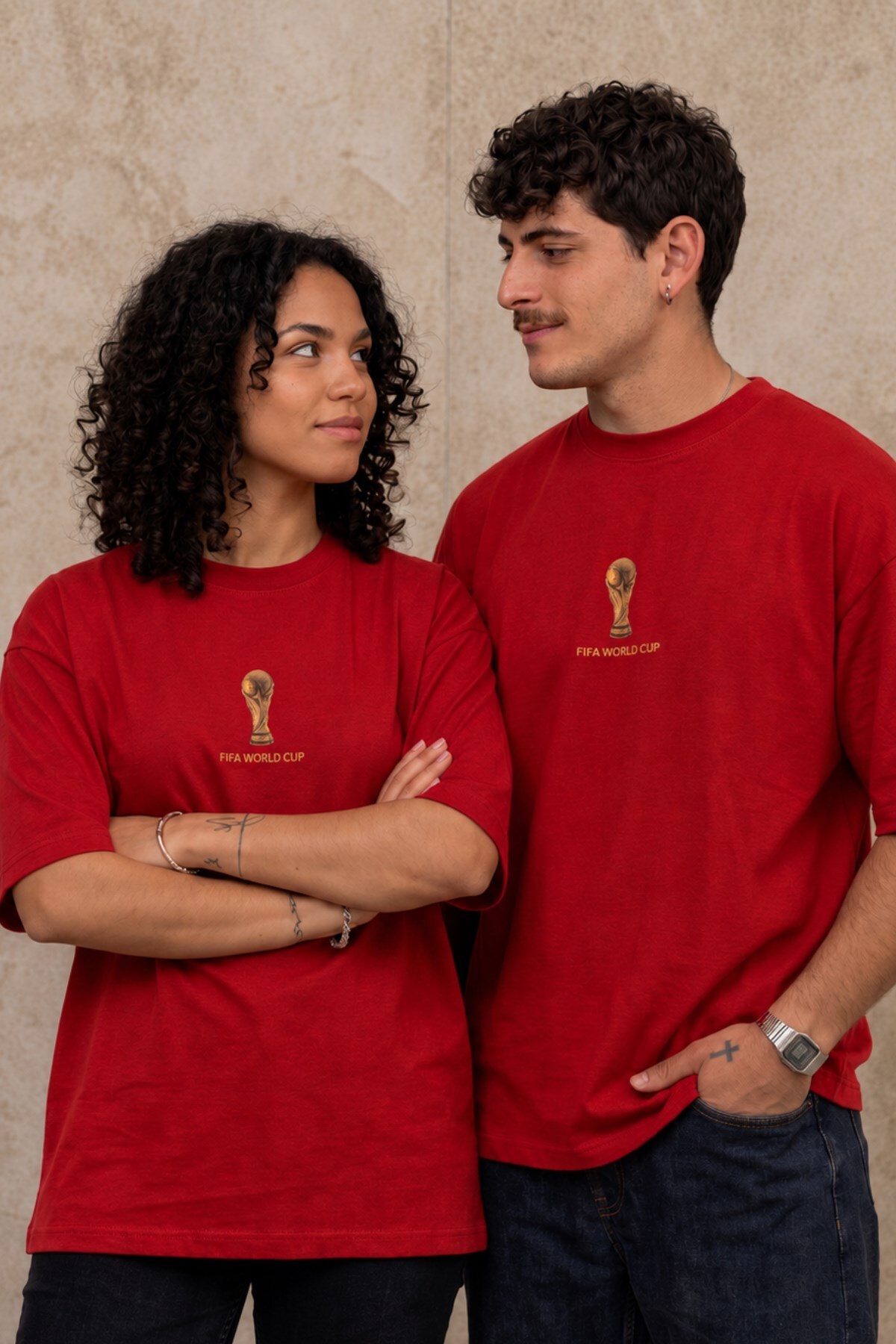 The Champ Clothing Unisex Oversize Tişört Şampiyonluk Kupası Baskılı ...