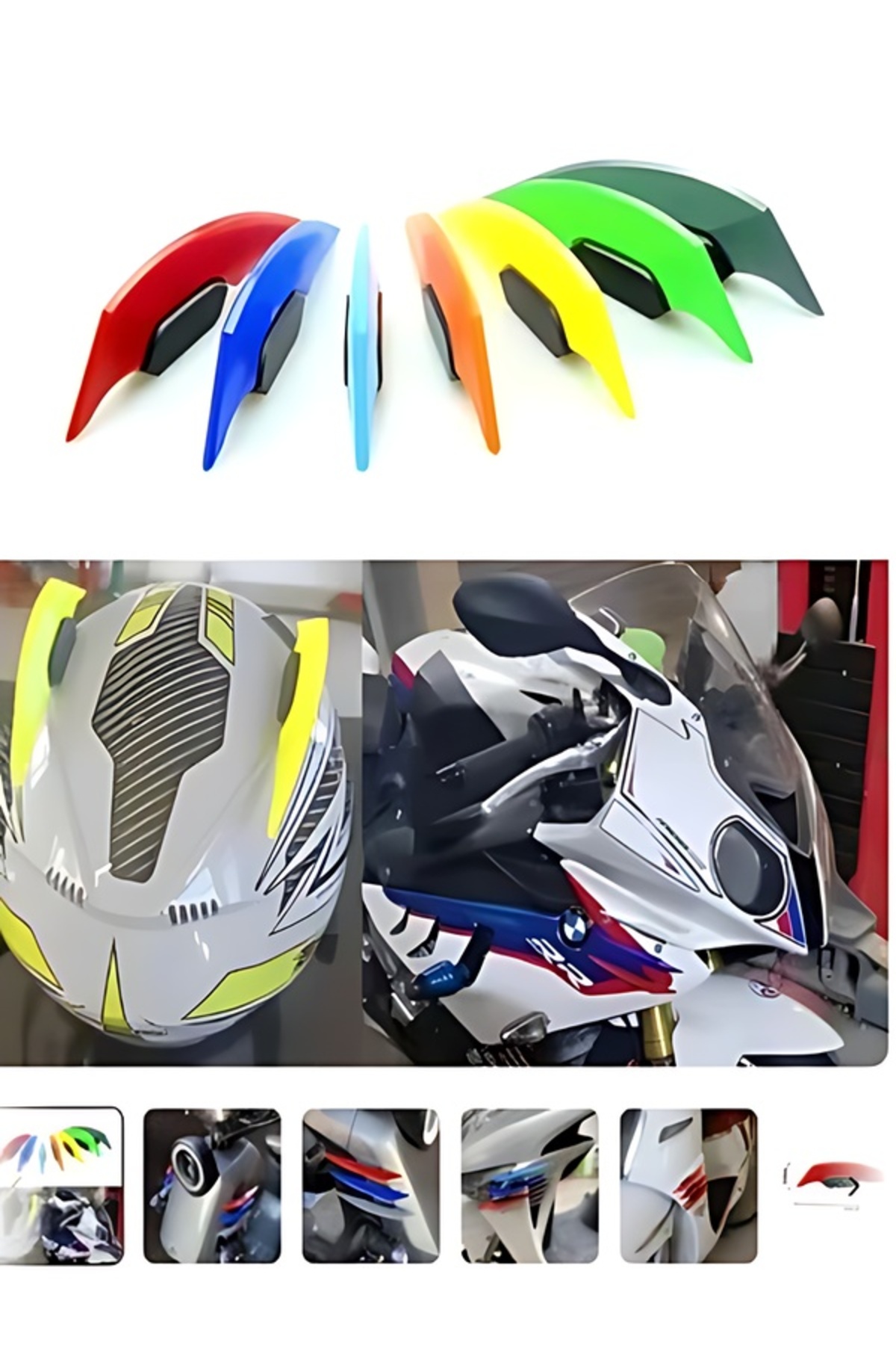 vovo 3d 2 adet motosiklet Winglet aerodinamik Spoiler kanat yan Spoile ...