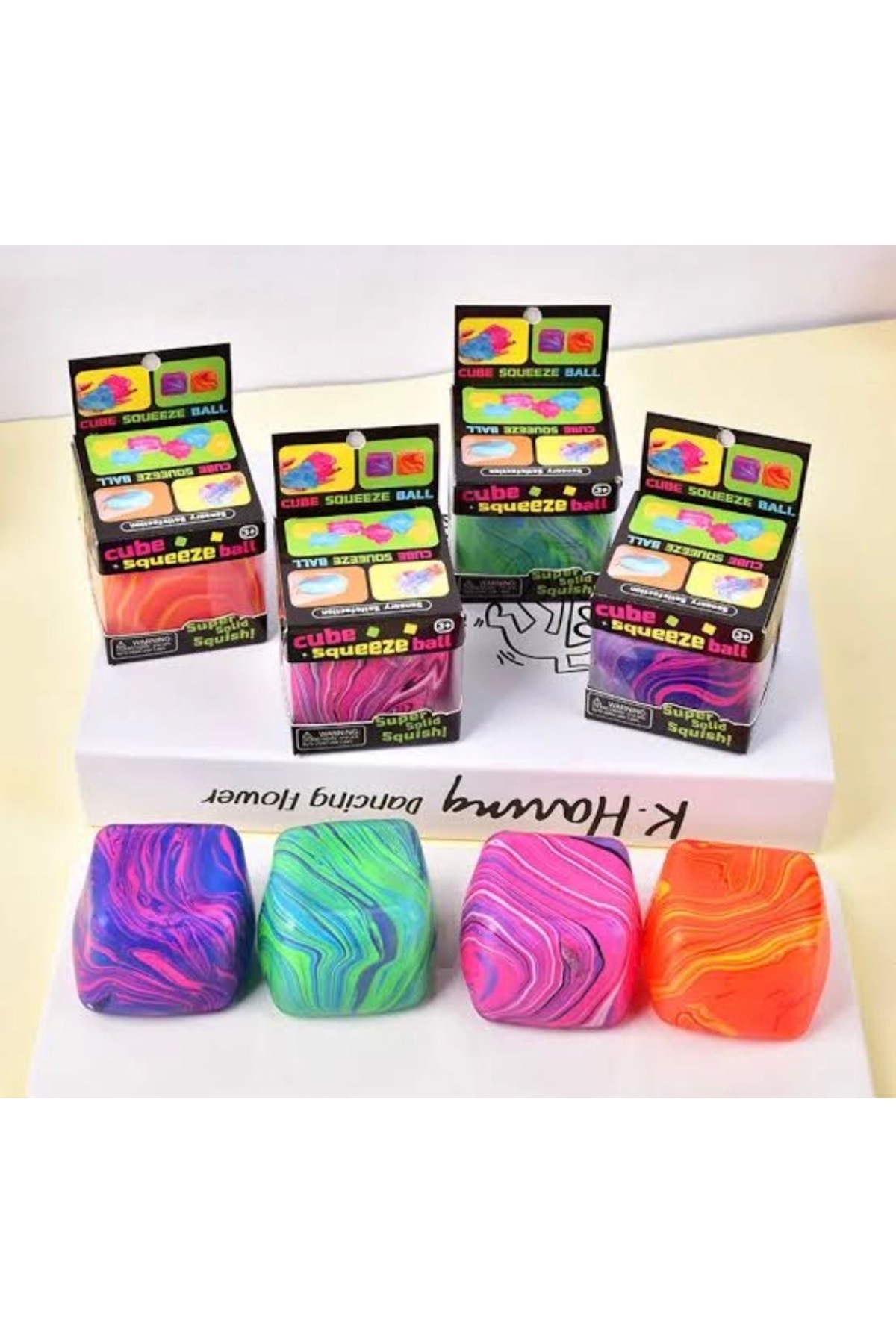 Gökkuşağı Sepeti NeeDoh Nice Cube Squishy Stres Küpü Yumuşak Sıkma ...