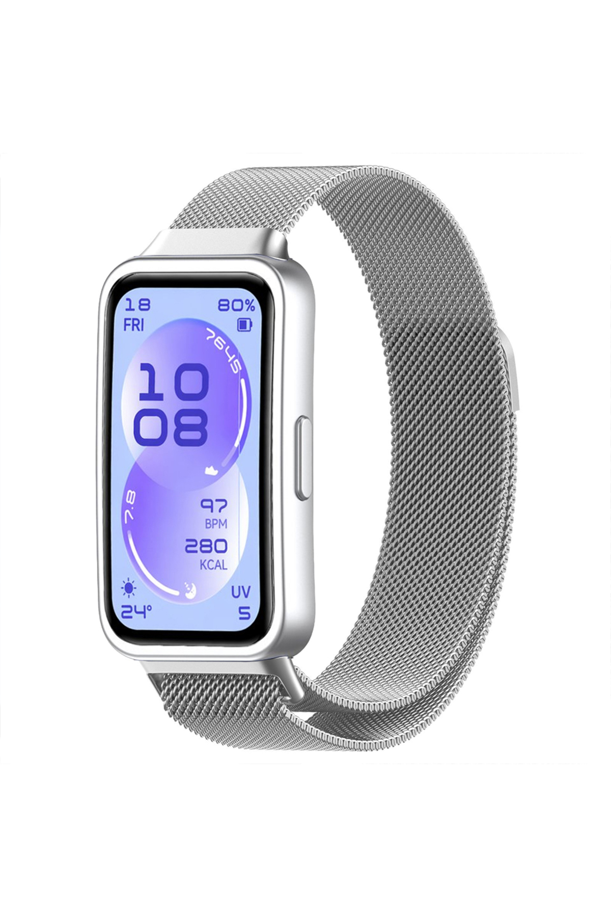 Sneezy Huawei Band 11 / 11 Pro İle Uyumlu Manyetik Milanese Loop Metal ...