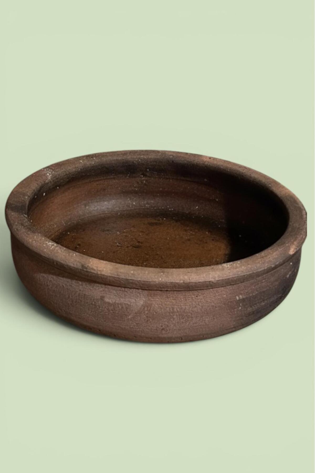 adenart pottery Toprak Güveç Fırın Tepsisi-Tavası 28 cm Küçük Boy Doğal ...