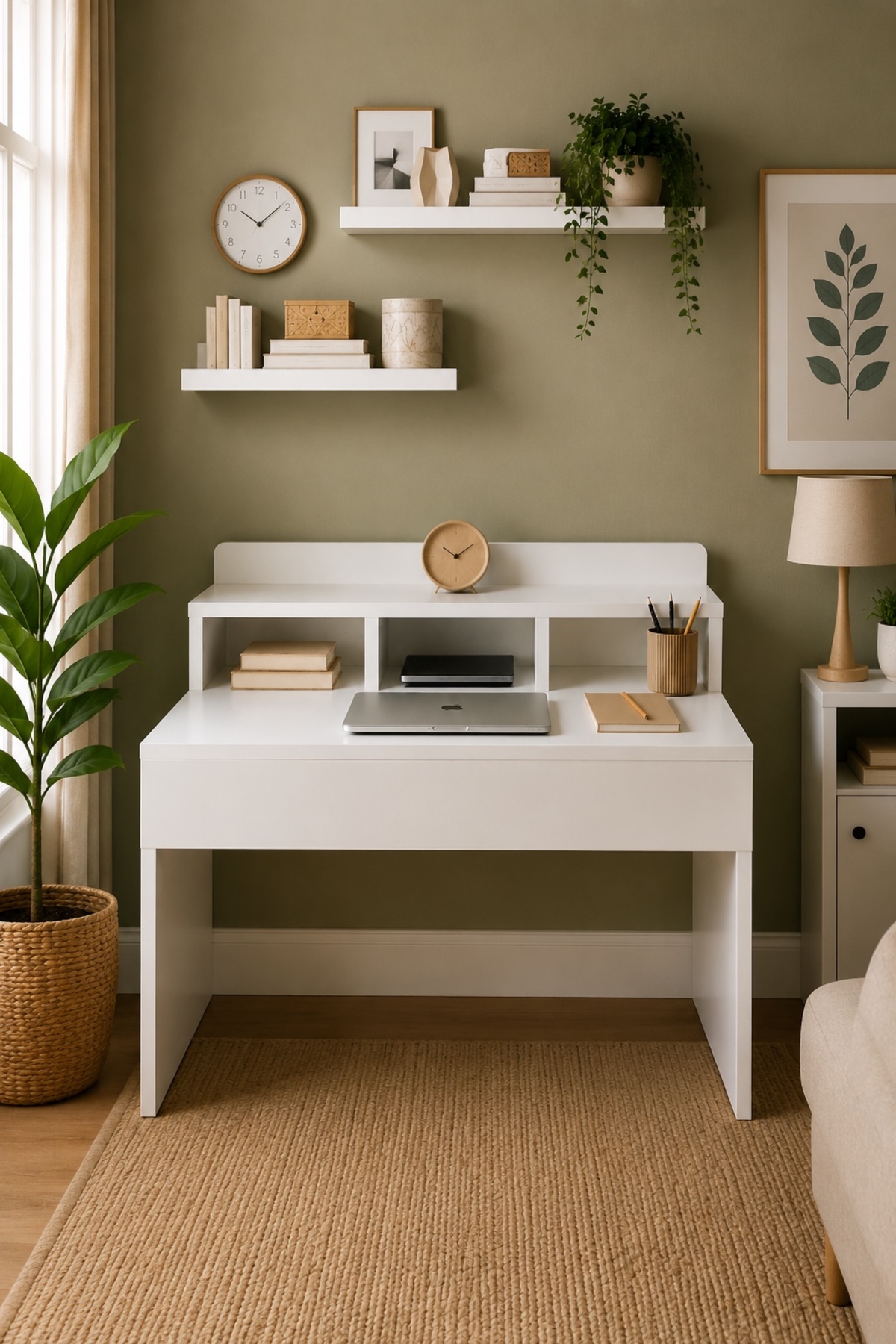 OVİS HOME MD02 Çalışma Masası Çekmeceli Beyaz - Fiyatı, Yorumları