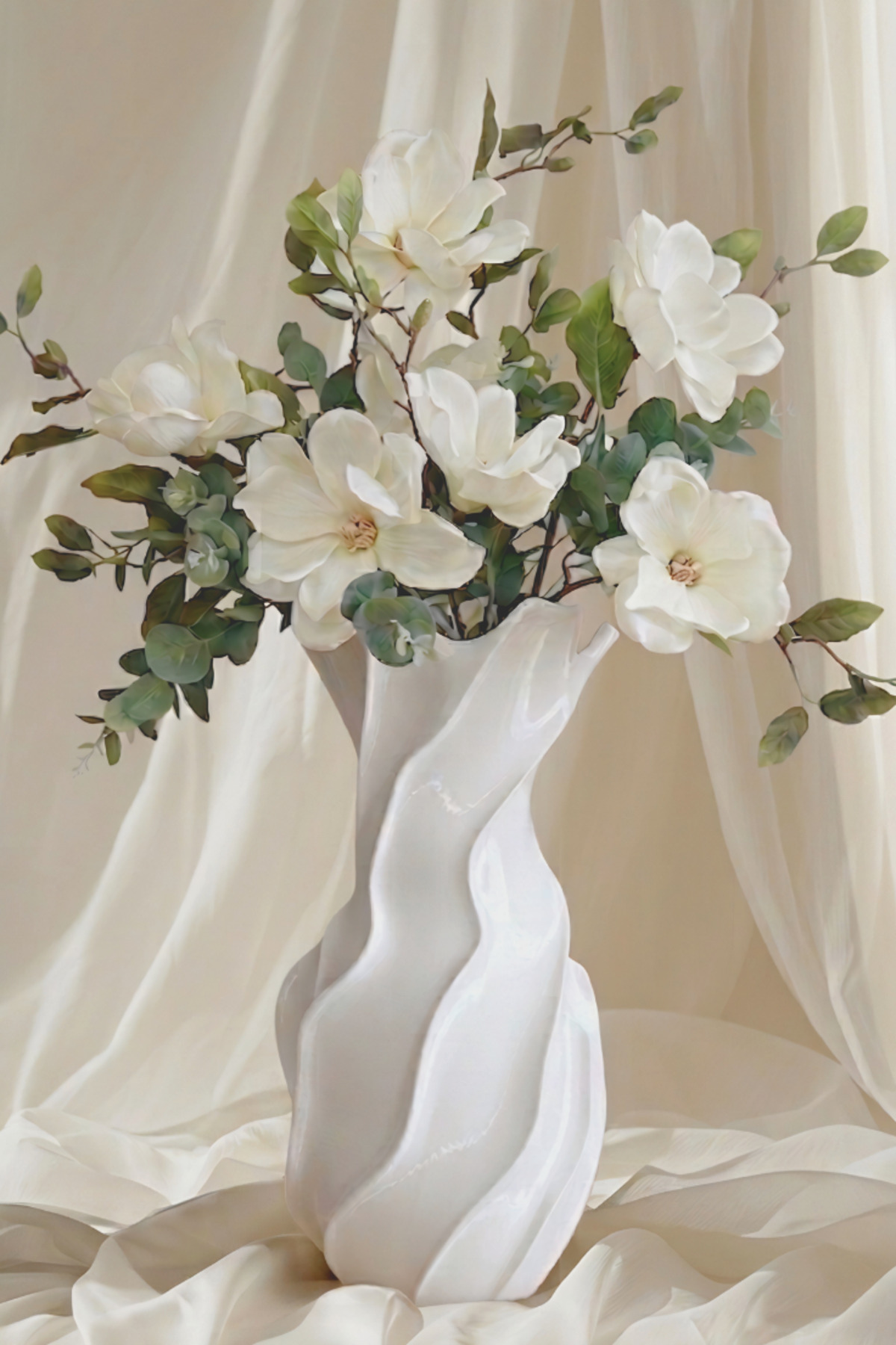 END Design Aura Dalga Bioplastik Modern Dekoratif Vazo – 21 cm Sanatsal ...
