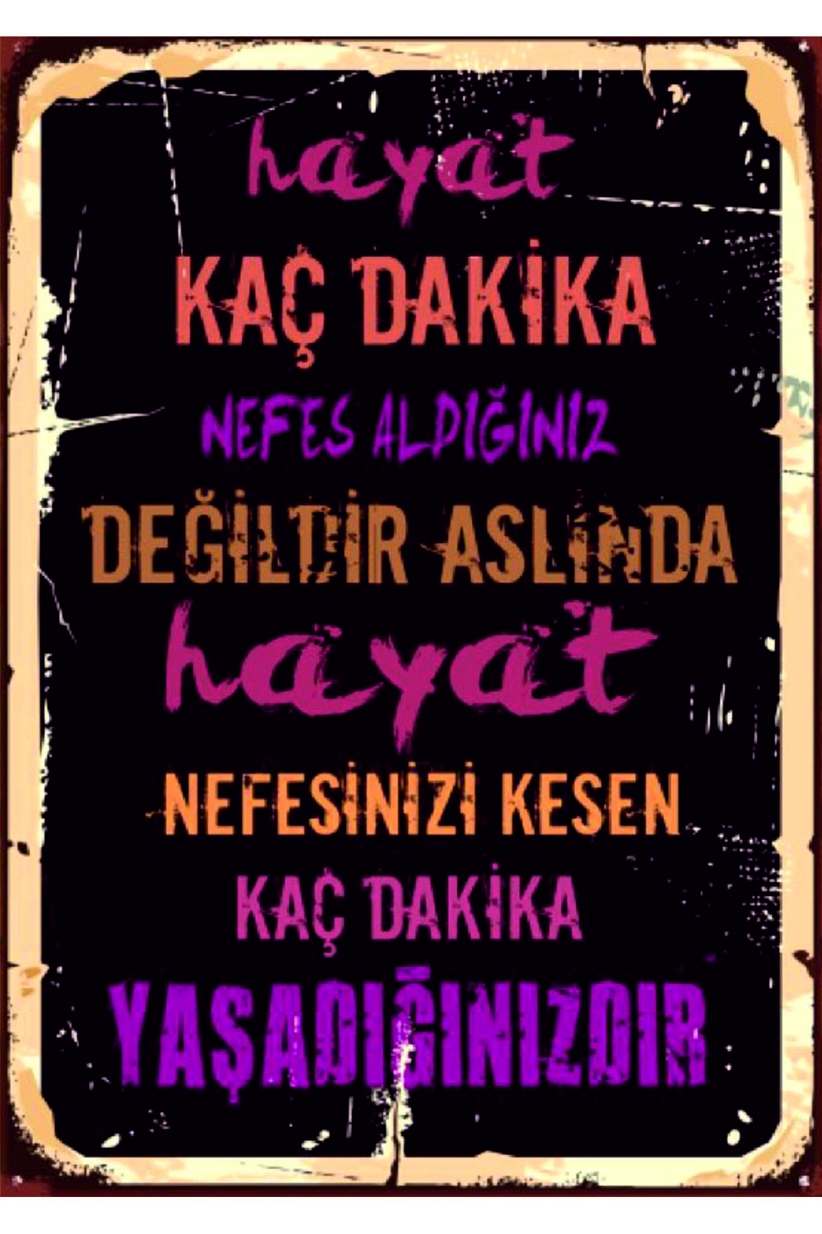 Lucena Motivasyon Yazılı Ahşap MDF Tablo Nostaljik Duvar Tabelası ...