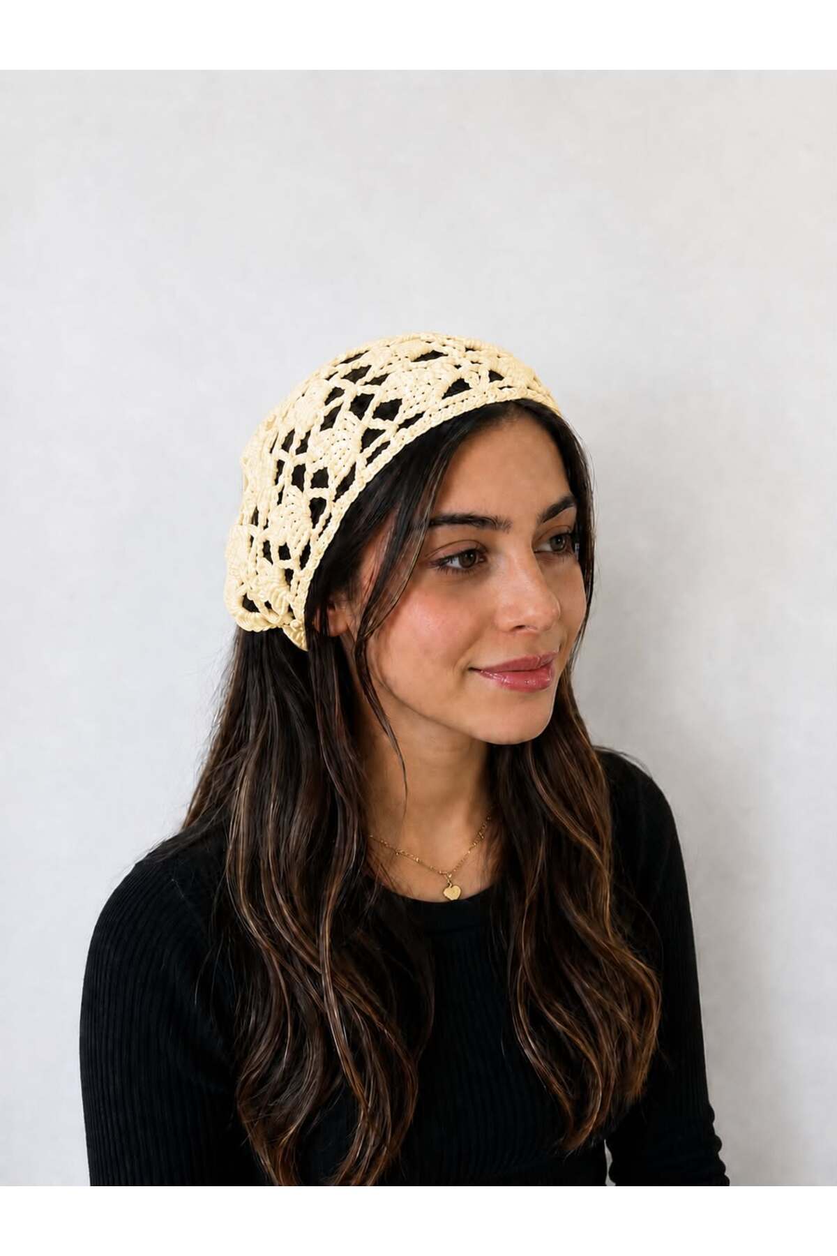 yes ticaret Retro Model El Örgüsü Bandana - Trend Saç Aksesuarı- Yazlık ...