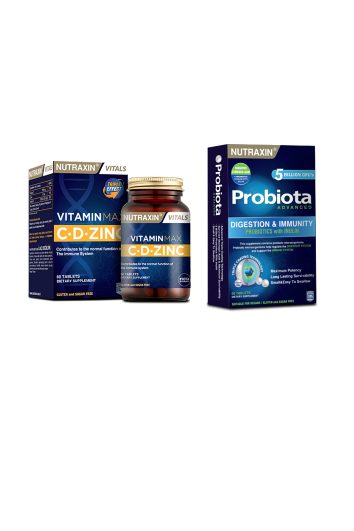 Nutraxin Vitamin Max ( C ,d , Zinc ) 60 Tablet + Probiota (özel ...