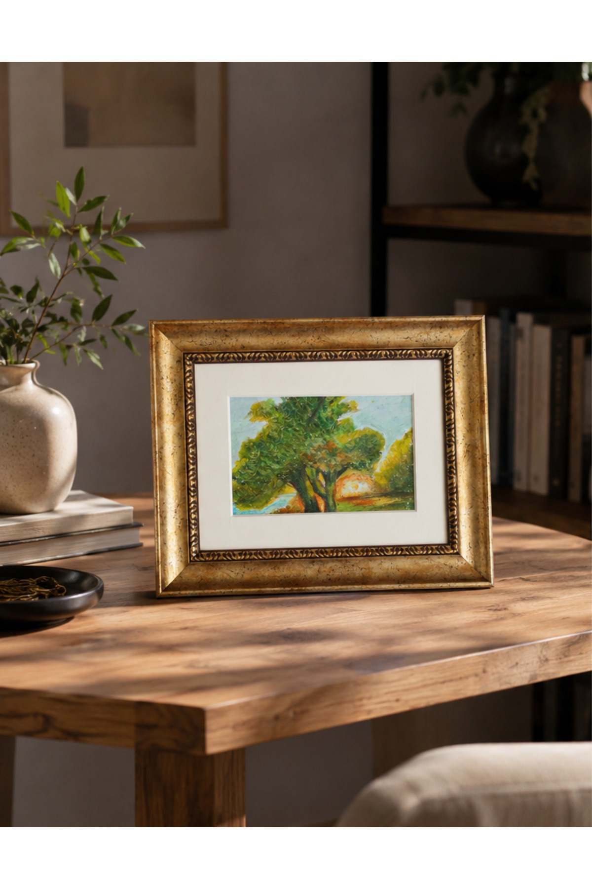OTTOKE SANAT Dekoratif Rustik Vintage Yağlı Pastel Boya El Çizimi ...