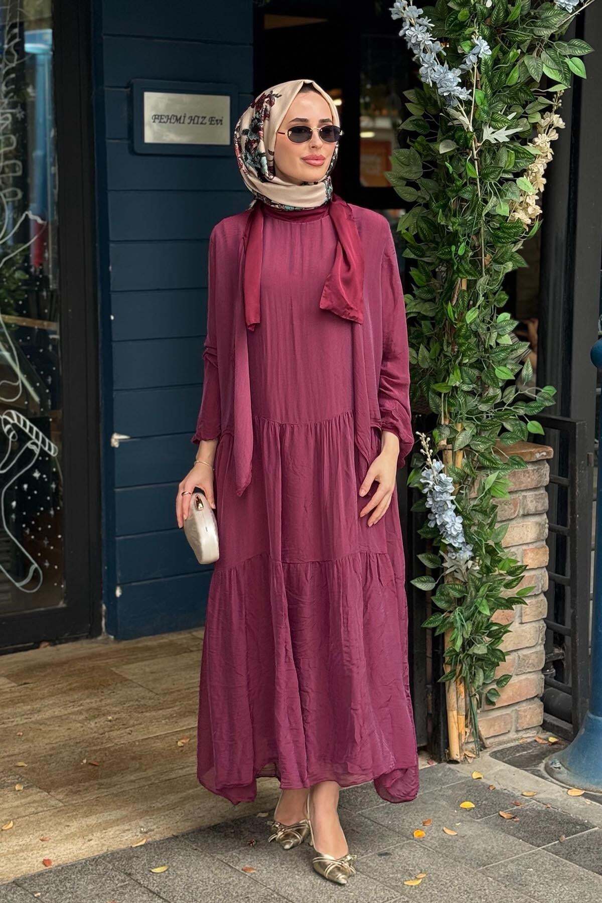 MOOROFMOOR MOOR Silka Elbise 26S9002 Mürdüm - Fiyatı, Yorumları