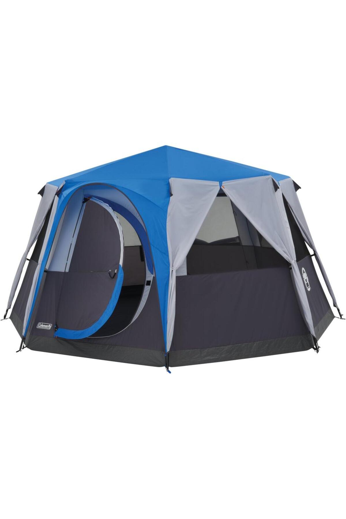Coleman Семейна палатка Cortes Octagon 8, за 8 души, синя- Trendyol