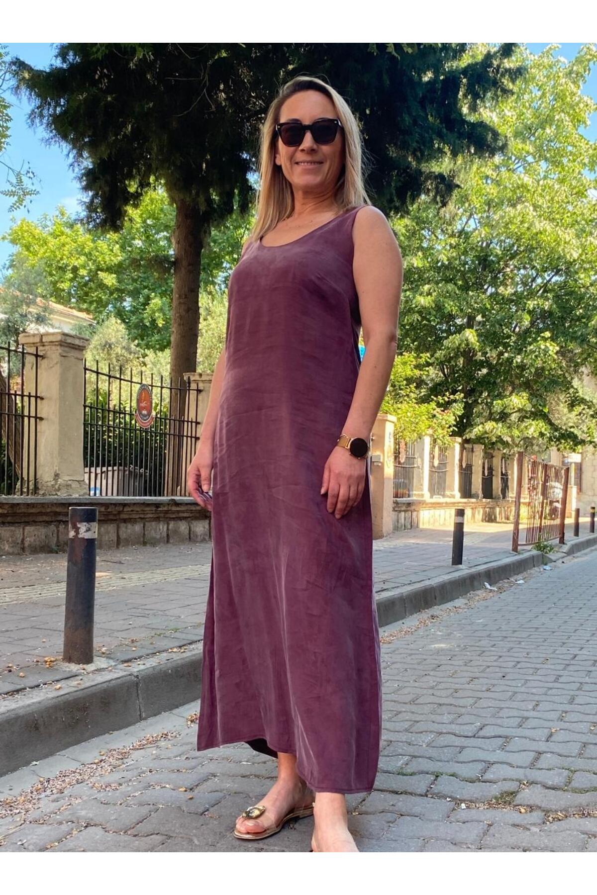 Qualia Butik Kadın V Yaka Sırt Dekolteli Tensel Kumaş Elbise - Fiyatı ...