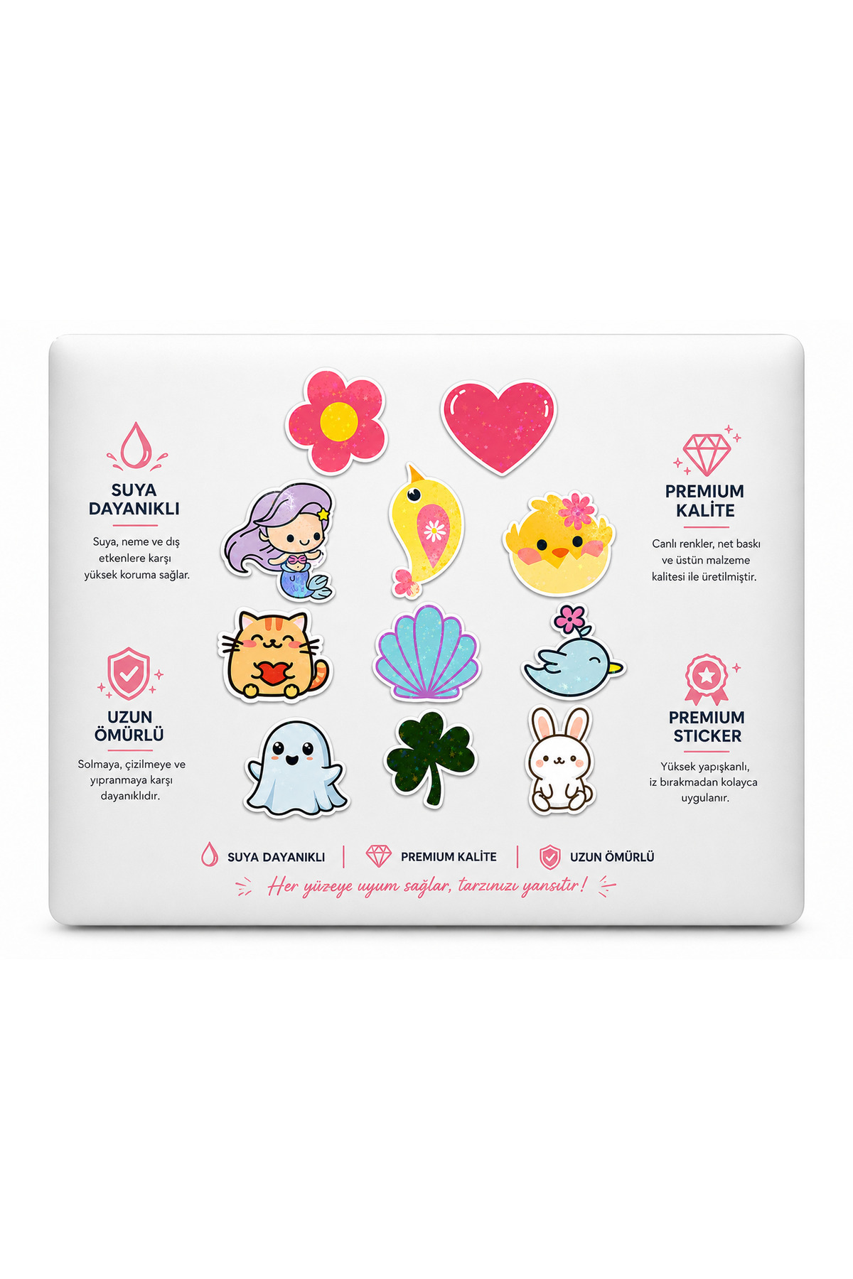 PickyTidy Hologram Sevimli Karakterler, Sticker Seti 11'li – Suya ...