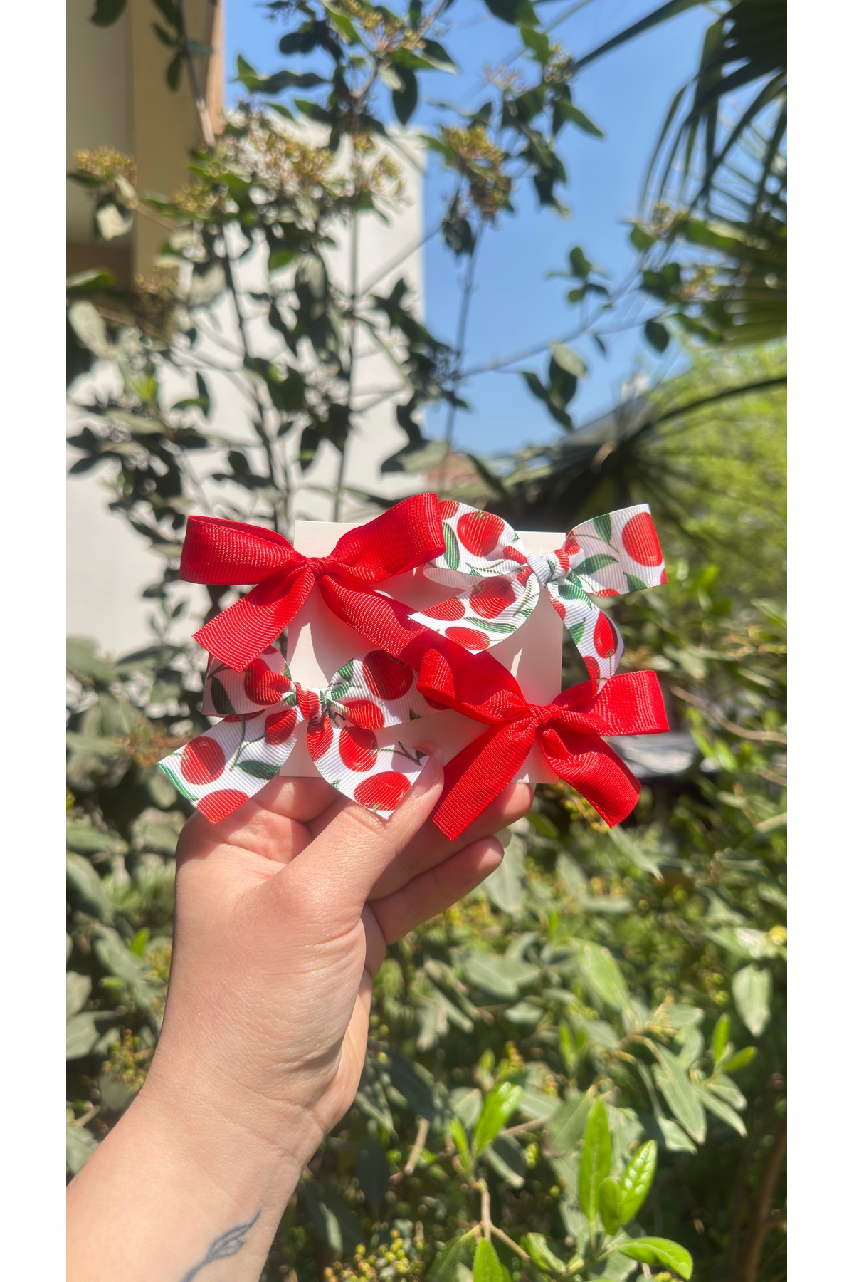 Toka Perisi Summer Kirazlı Fruit Çocuk 4`lü Toka Seti-3cm Metal Klips ...