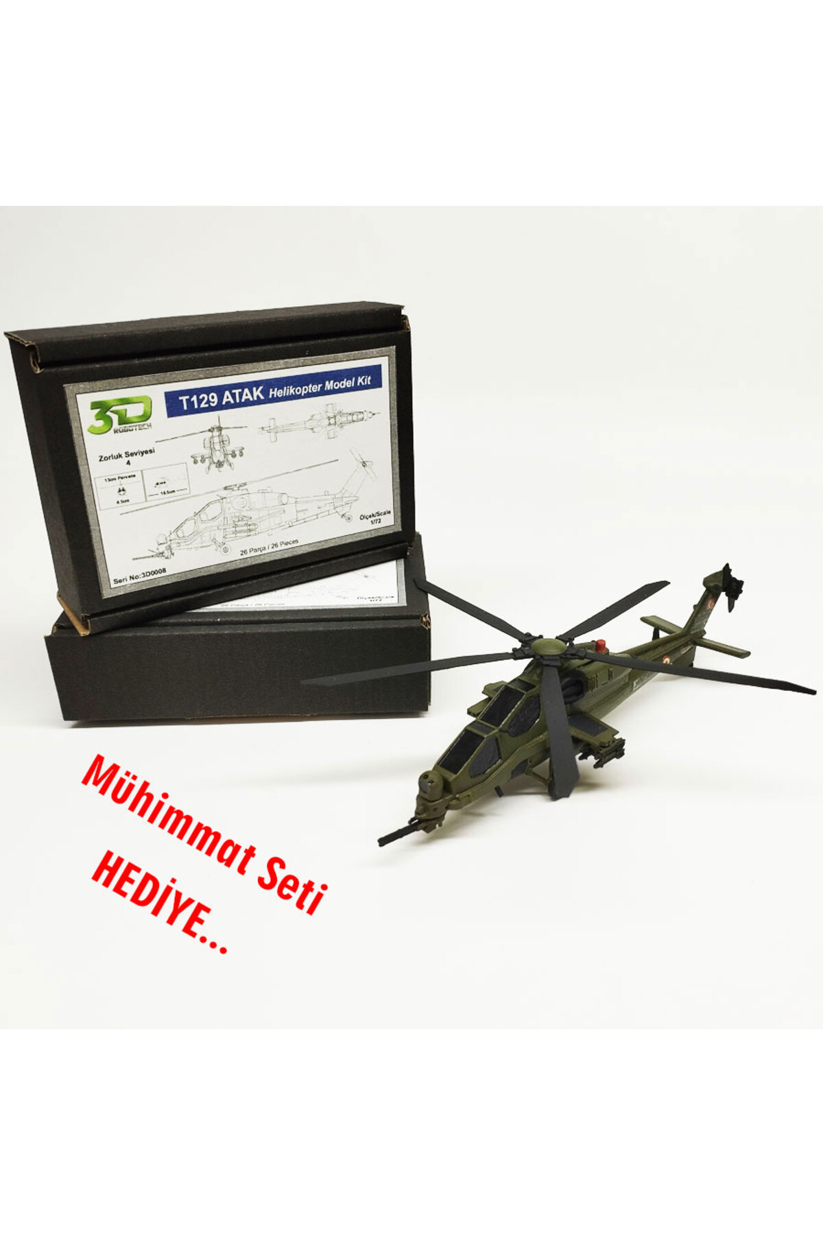3DROBOTECH T129 Atak Helikopteri V2 1/72 Model Kit - Fiyatı, Yorumları