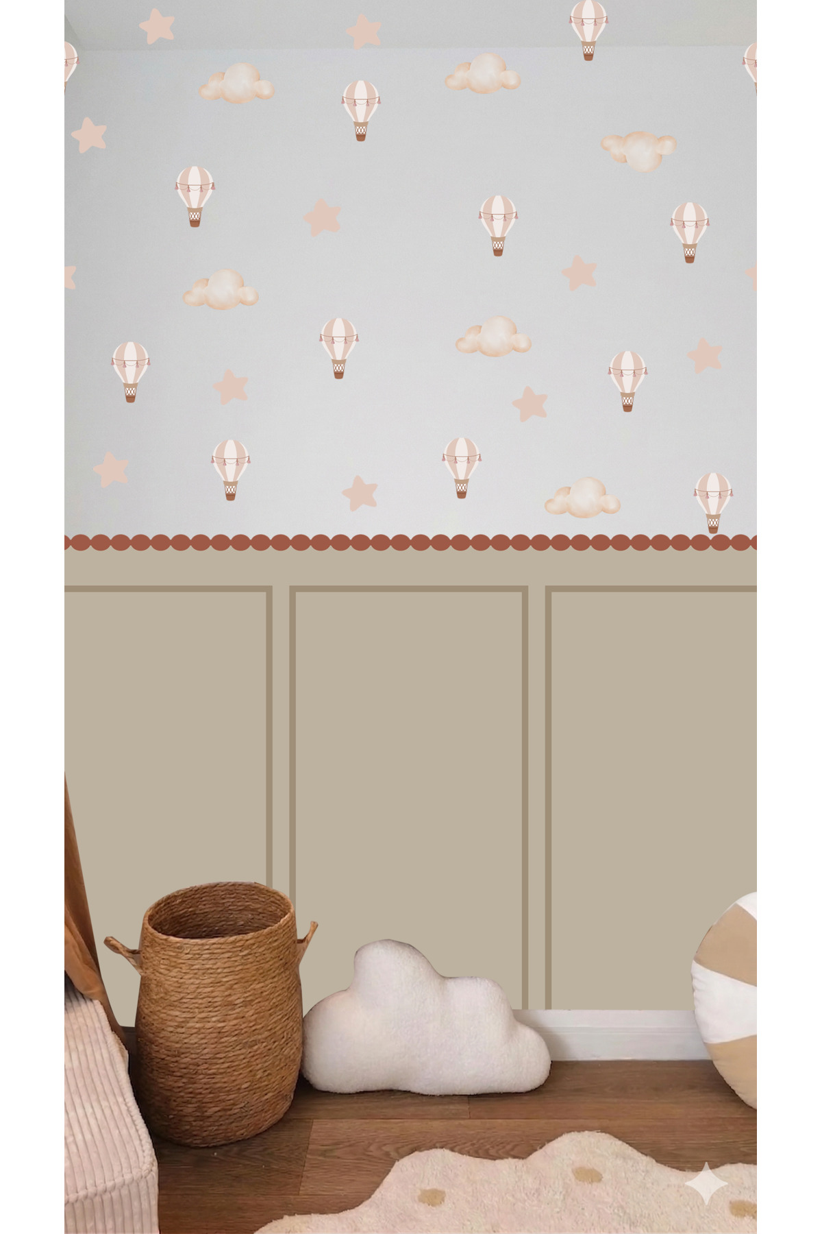 crimsona 50x89 cm 2 adet Ahşap Şerit Görünümlü Duvar Sticker Paneli ...