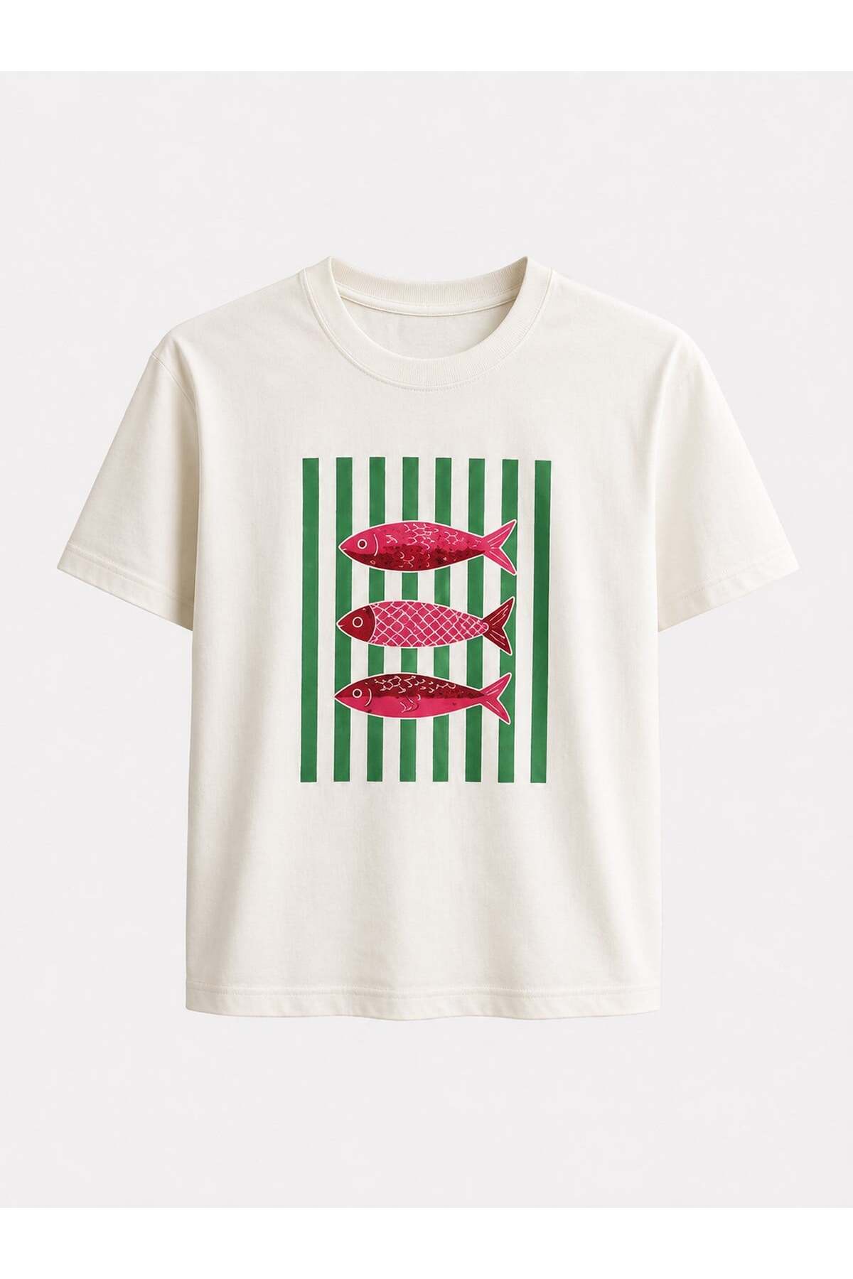 elif teke Fish T-shirt Ekru - Fiyatı, Yorumları