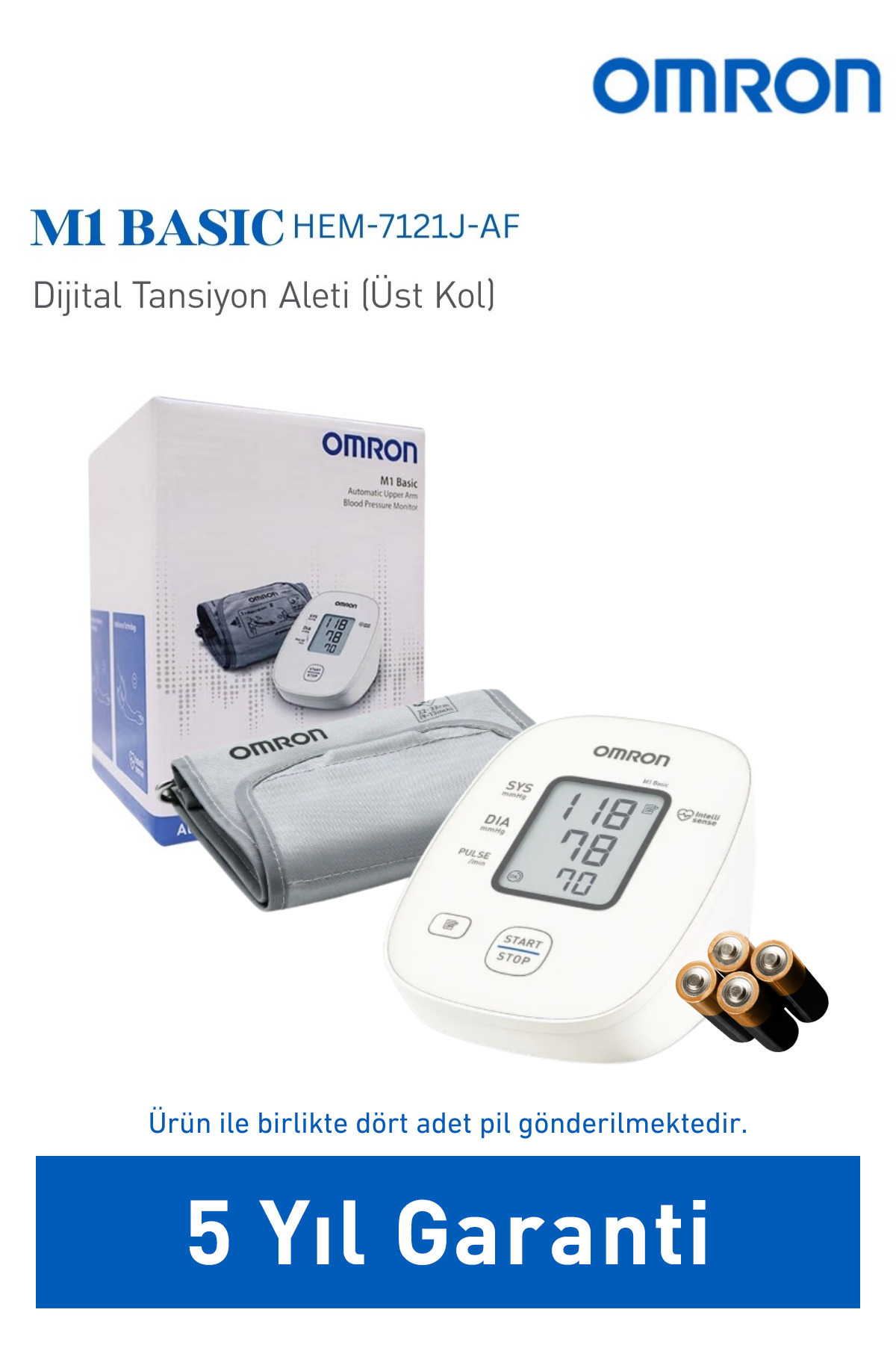Omron Omron M1 Automatic Upper Arm Blood Pressure Monitor- Trendyol