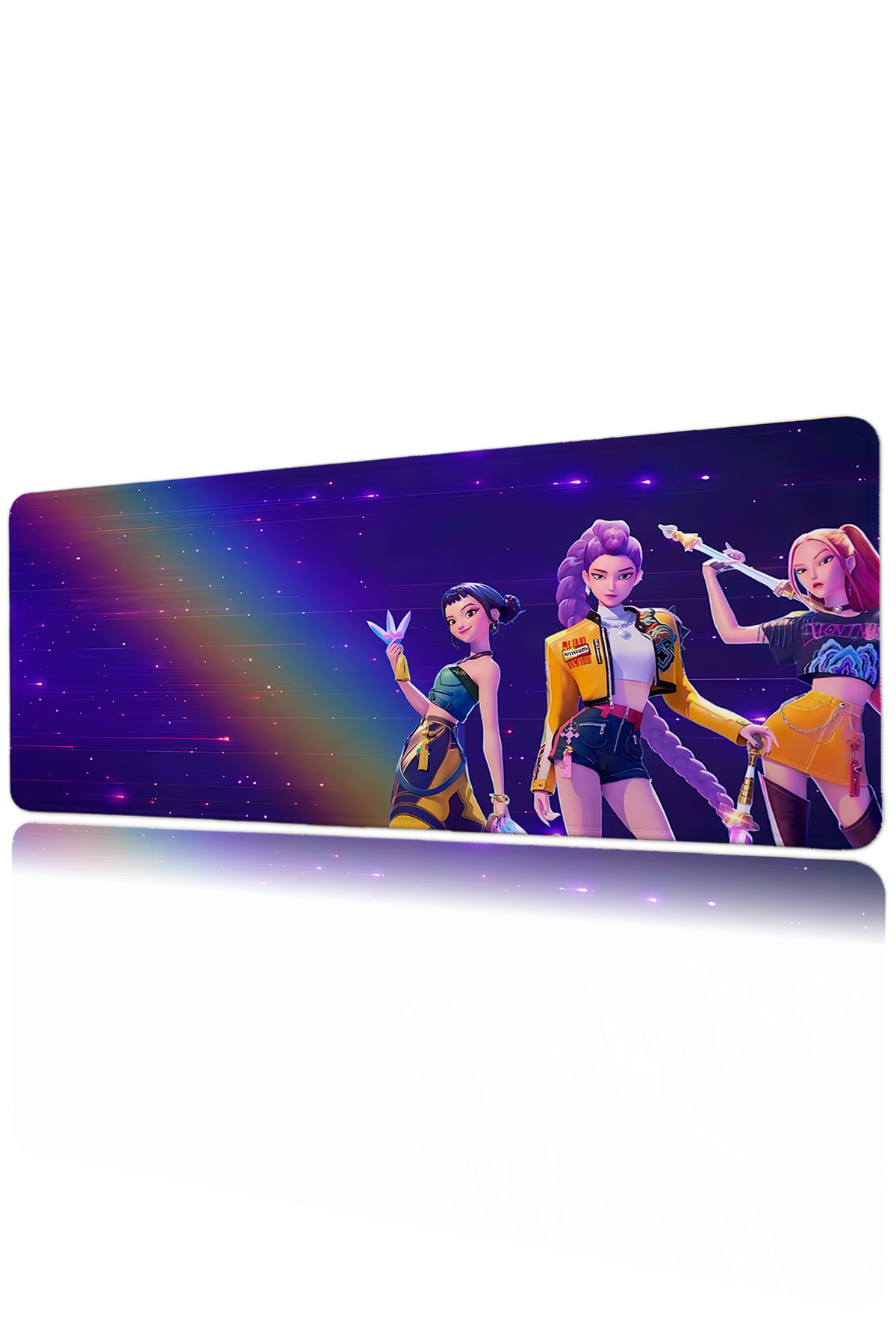 Halura KPop Demon Hunters 40x90 Desenli Dijital Baskılı Oyuncu Mousepad ...