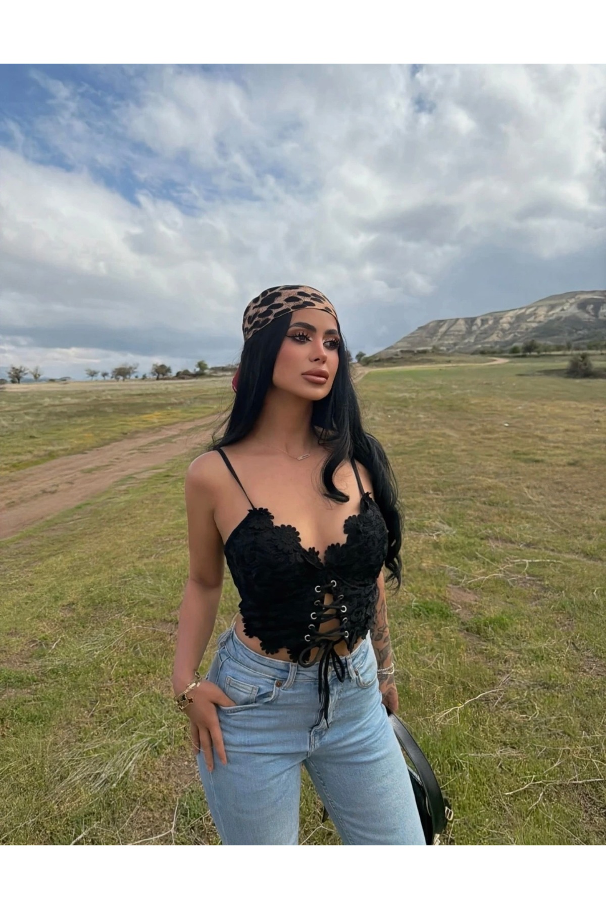 Aida Fashion Güpürlu kuşgözu Crop - Fiyatı, Yorumları