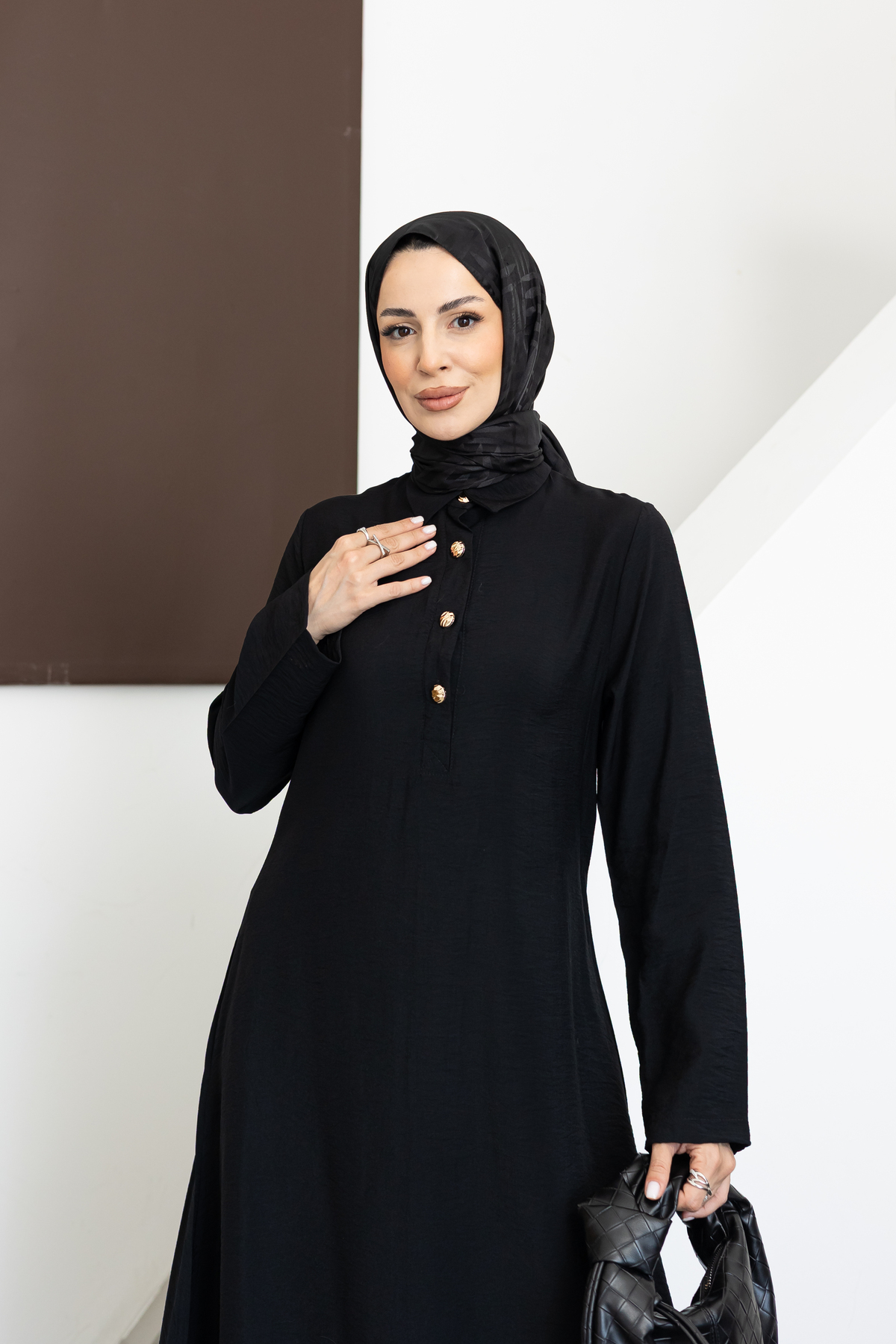 luazul Gömlek Yaka Oversize Elbise - Fiyatı, Yorumları