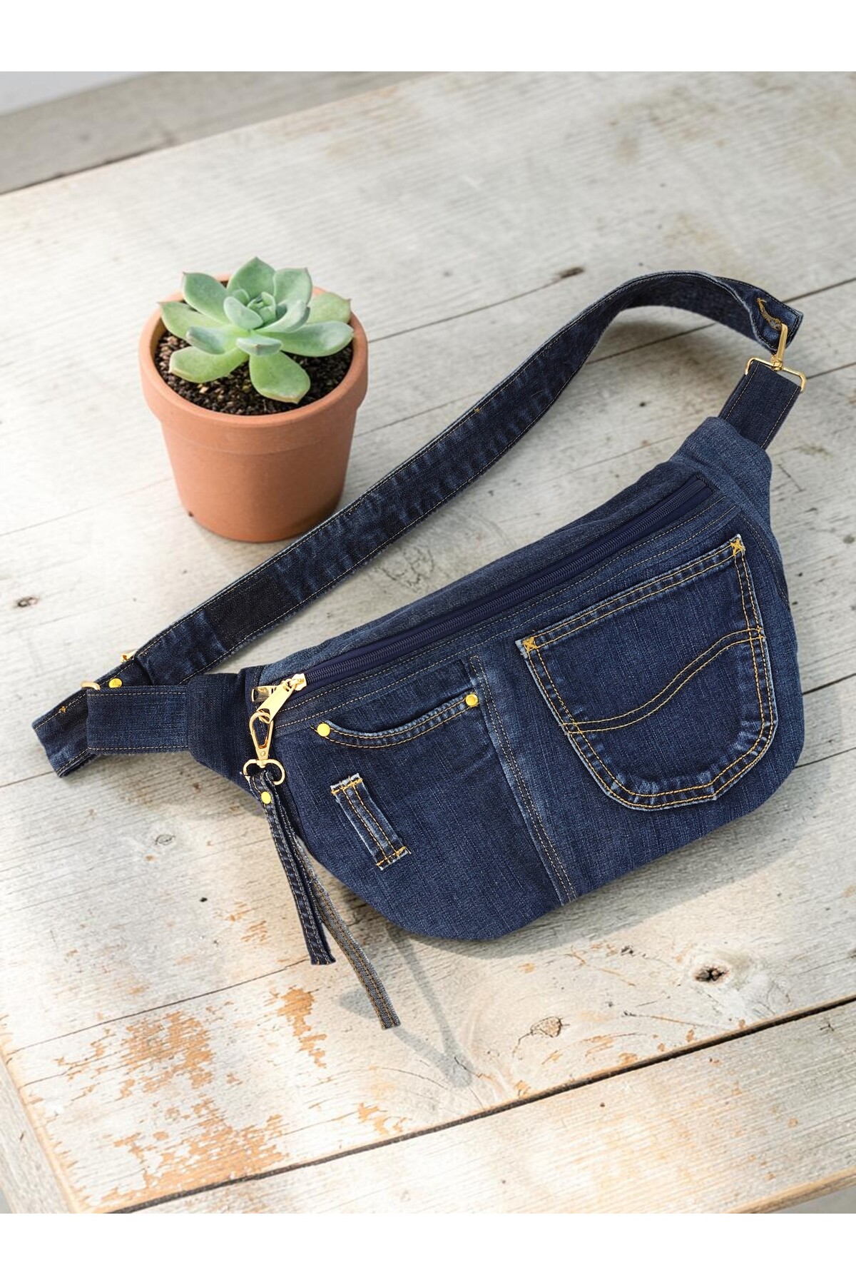 minart design Denim lacivert LEE Çapraz kullanıma uygun Tasarım Çanta ...