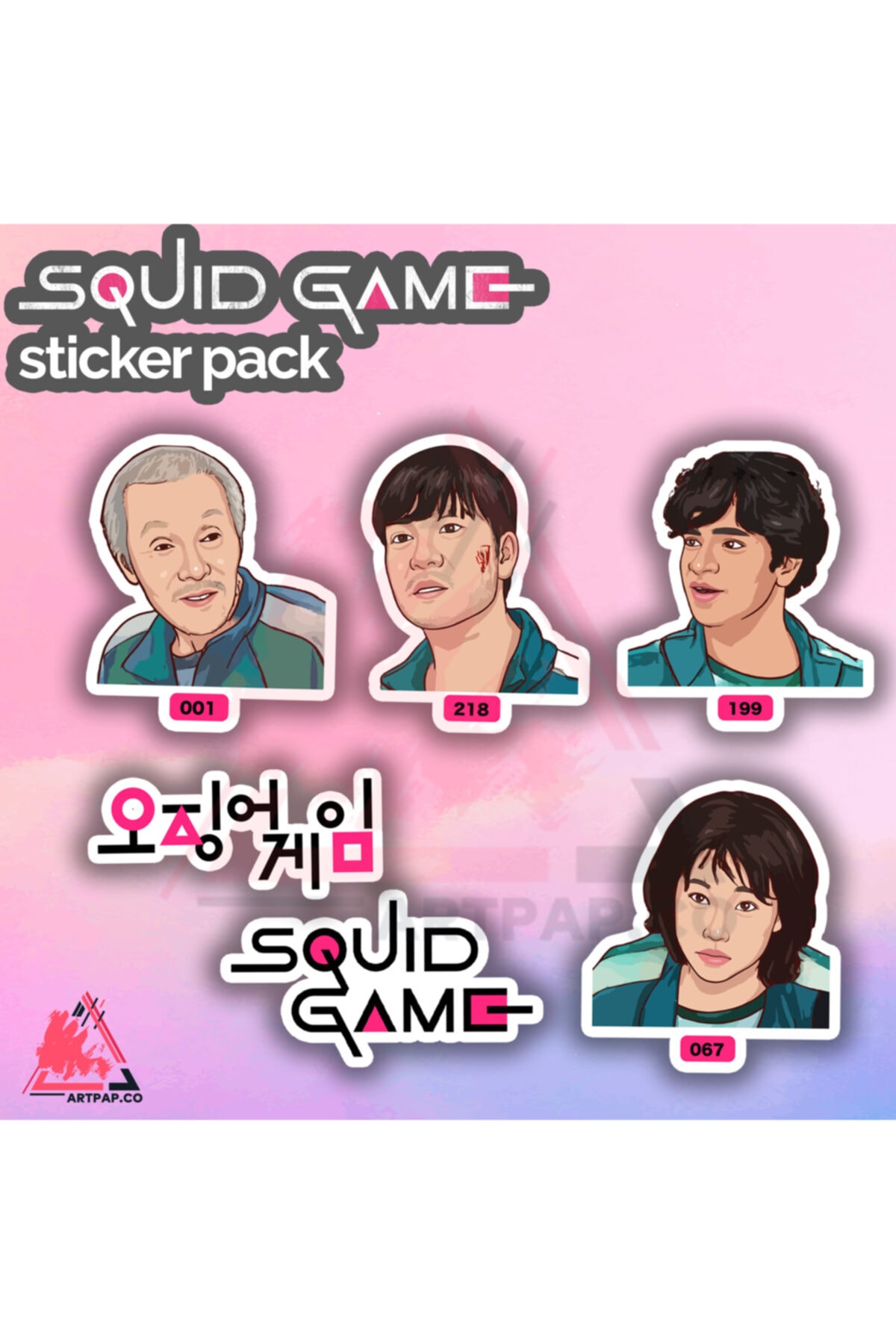 artpap Squid Game Laptop Telefon Sticker Seti 11 Adet - Pack 2 - Fiyatı ...