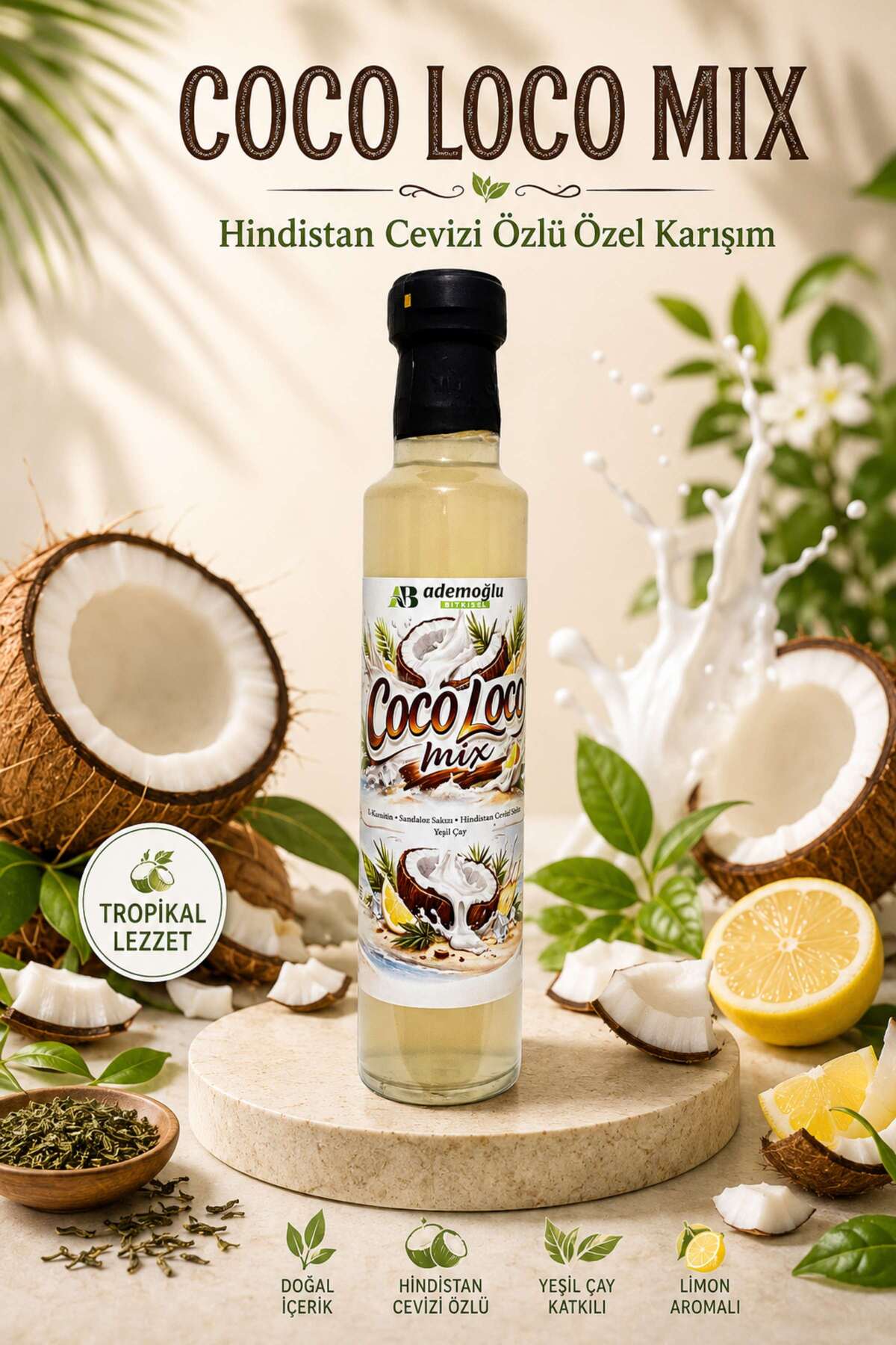 ADEMOĞLU BİTKİSEL SAĞLIK ÜRÜNLERİ Coco Loco Coconut Mix Sirke - 250 ml ...