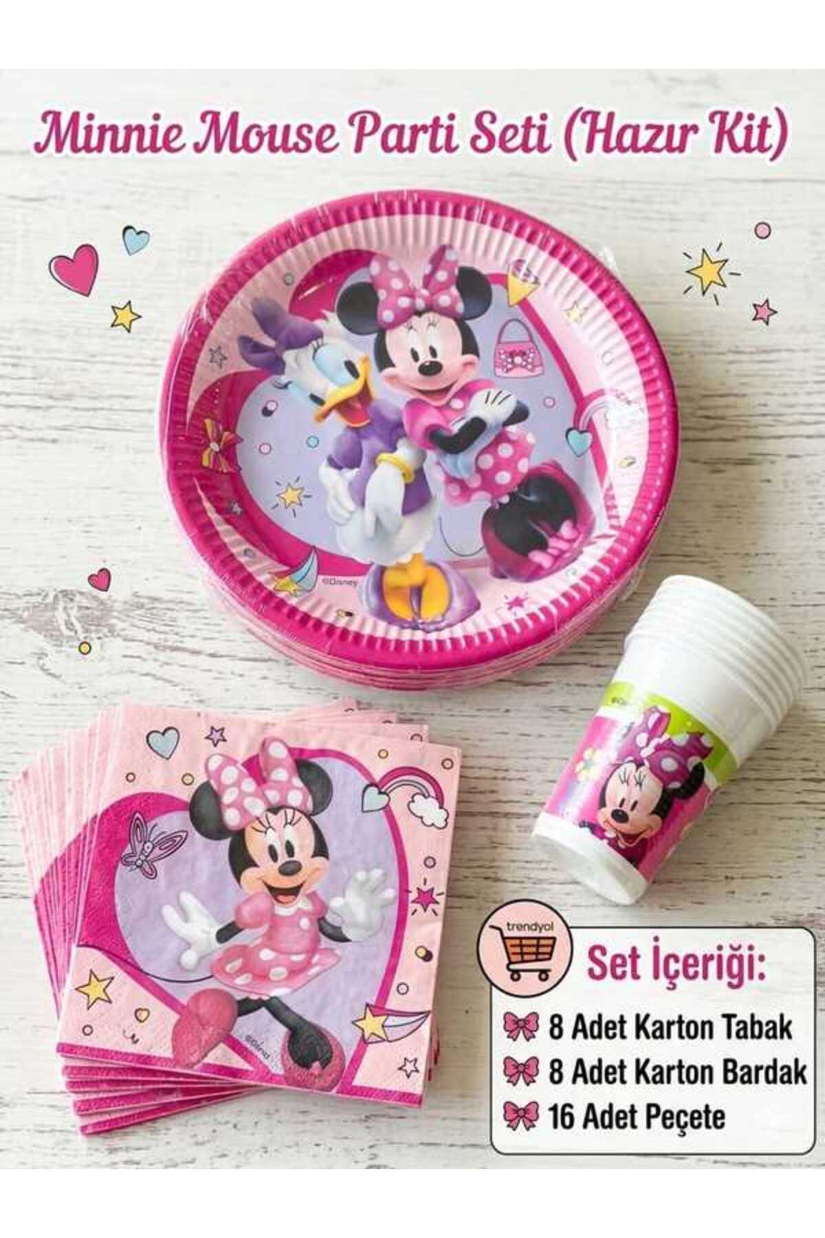 BORAPACK MİNNİE MOUSE PARTİ SETİ TABAK-BARDAK-PEÇETE - Fiyatı, Yorumları
