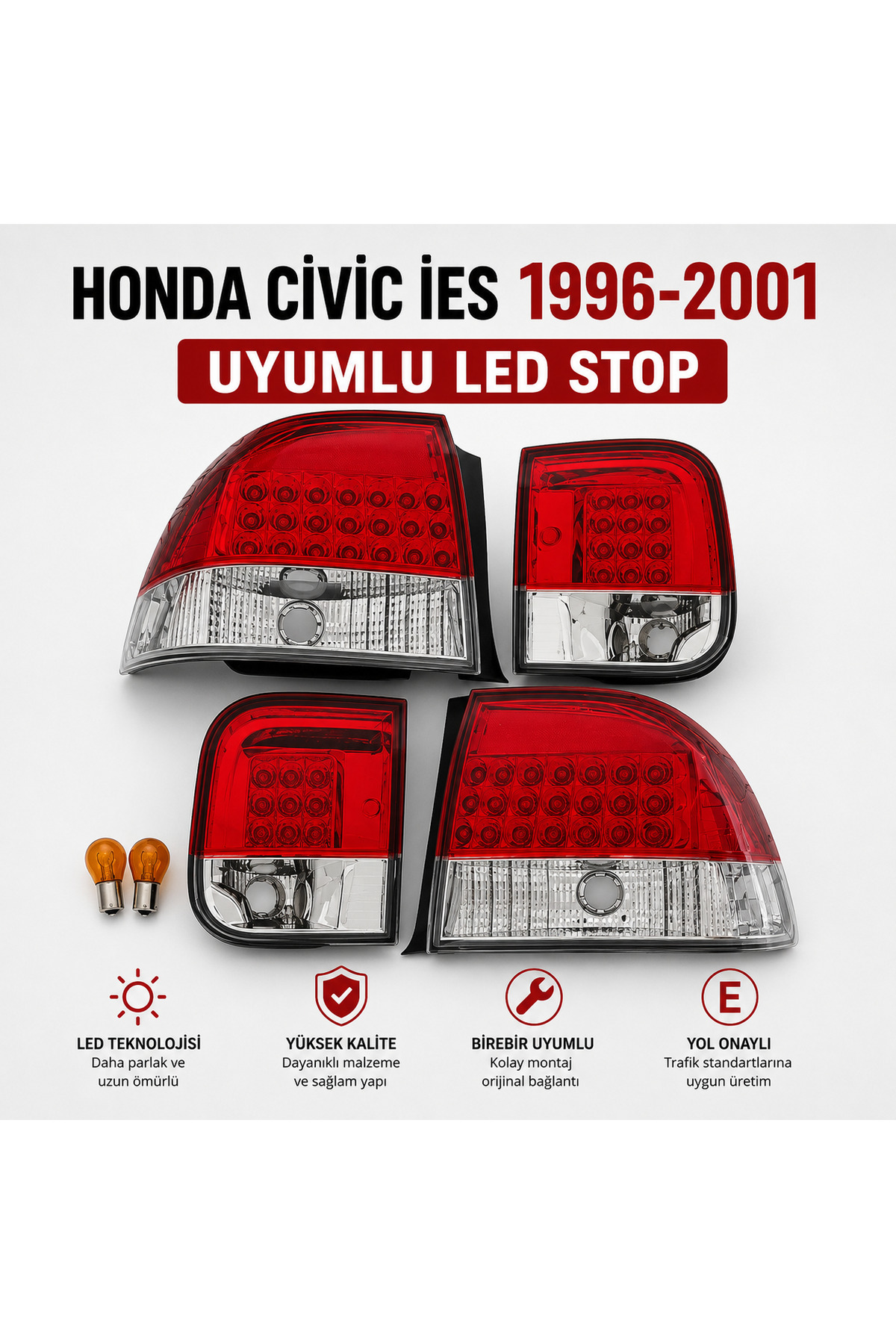 EP GARAJ OTOMOTİV HONDA CIVIC İES 1996-2001 UYUMLU LED STOP TAKIMI (4 ...