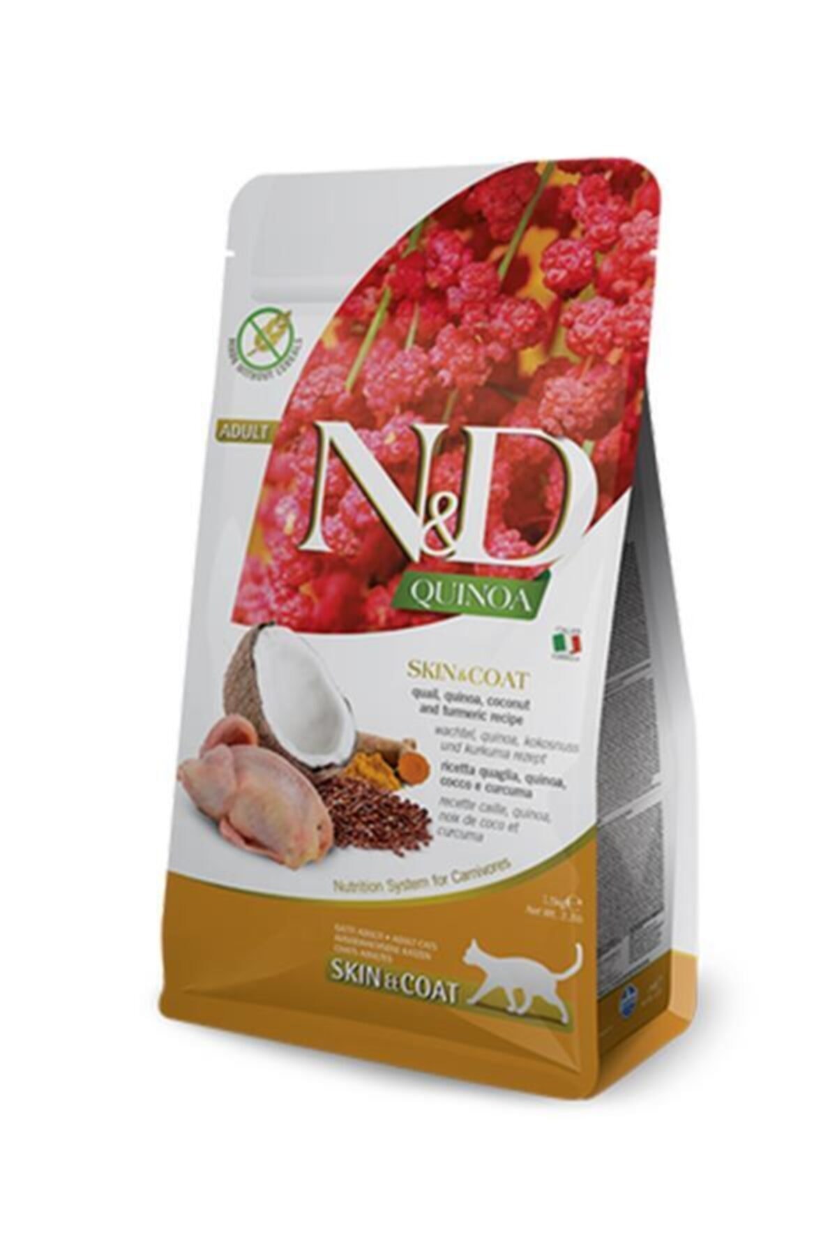 Natural&Delicious Nd Cat Adult Kinoa Skin/coat Ringa Balıklı Mama 5 Kg ...