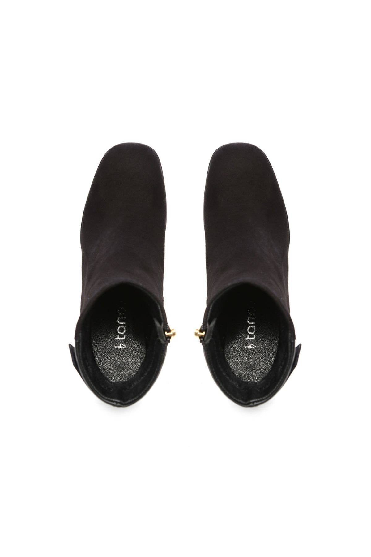 KEMAL TANCA Hakiki Deri Siyah Kadın Klasik Bot