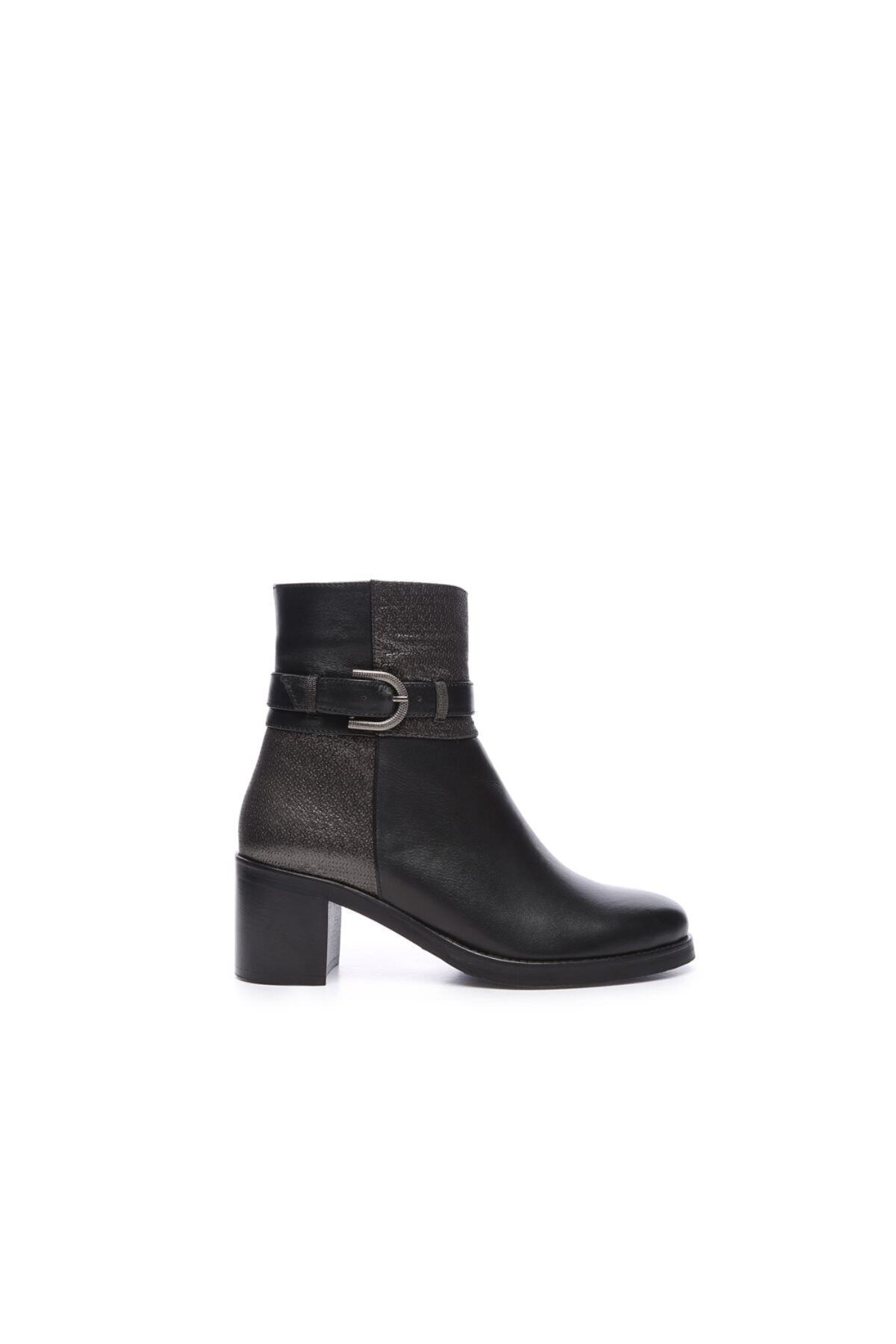 KEMAL TANCA Hakiki Deri Siyah Kadın Casual Bot