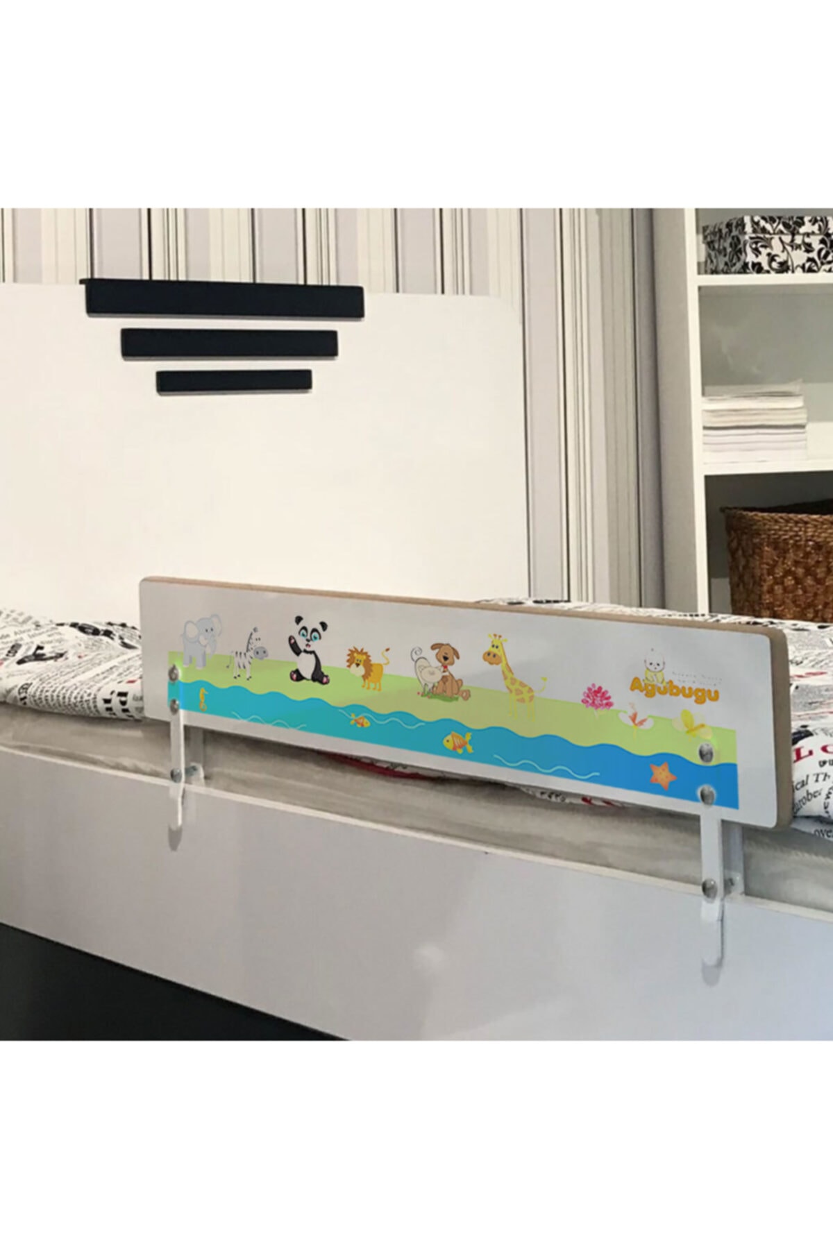 Genel Markalar Doğal Ahşap Bebek Çocuk Yatak Koruma Bariyeri Korkuluk ...