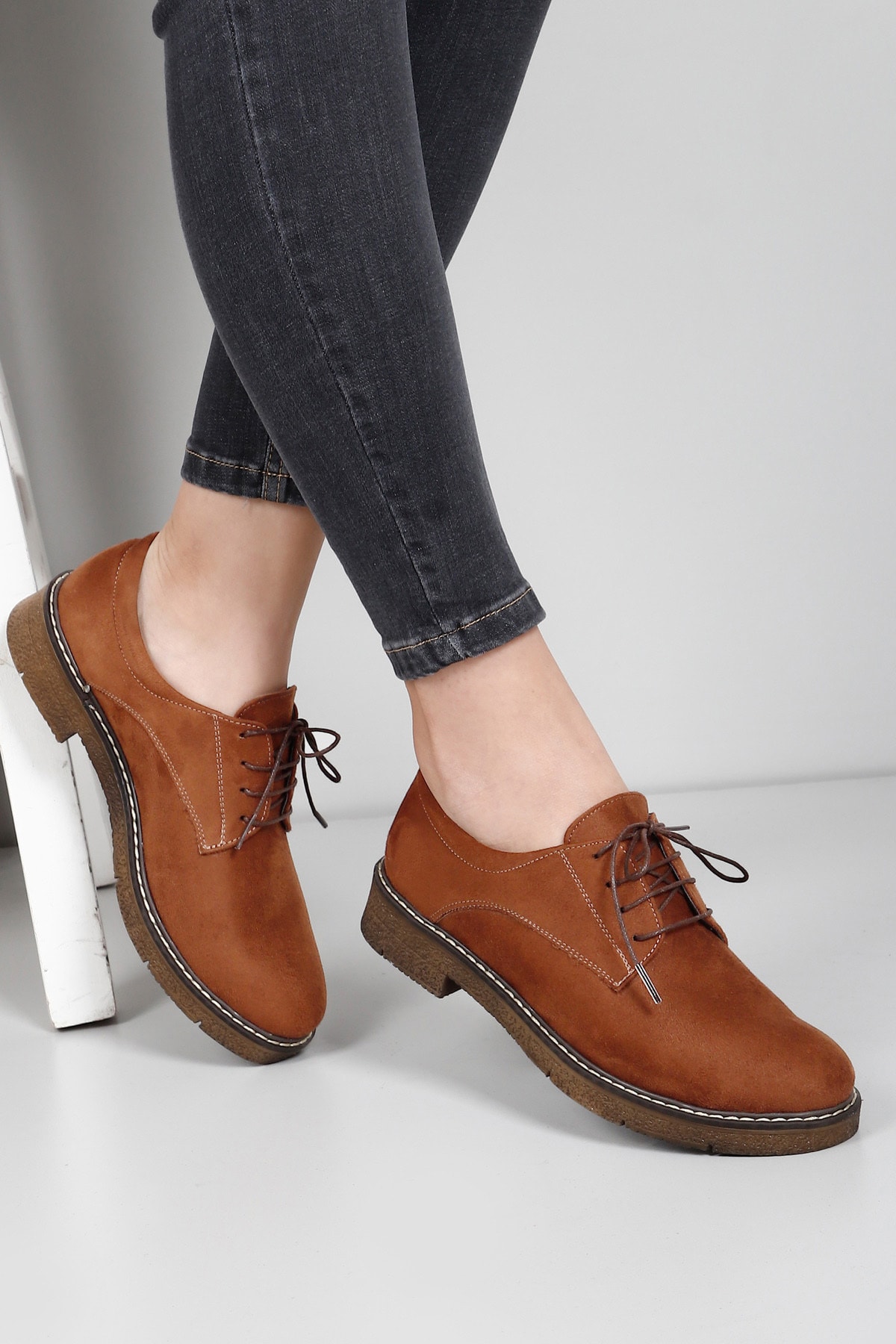 G.Ö.N Taba Süet Kadın Ayakkabı