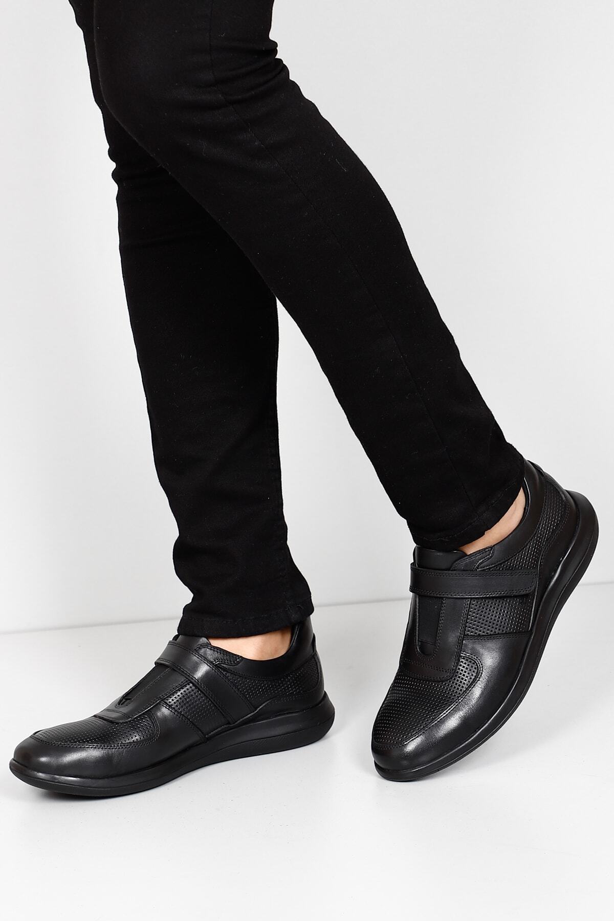 G.Ö.N Erkek Siyah Hakiki Deri Ayakkabı 01540