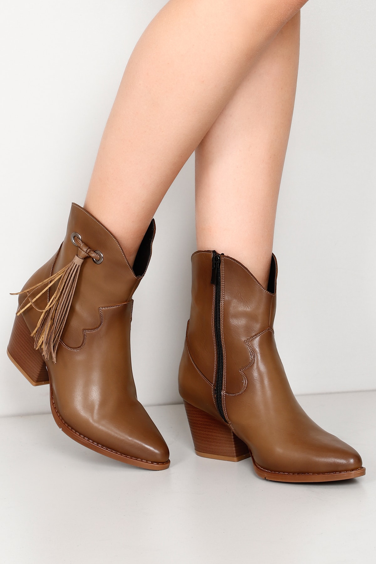 G.Ö.N Kadın Kahverengi Bot 38530