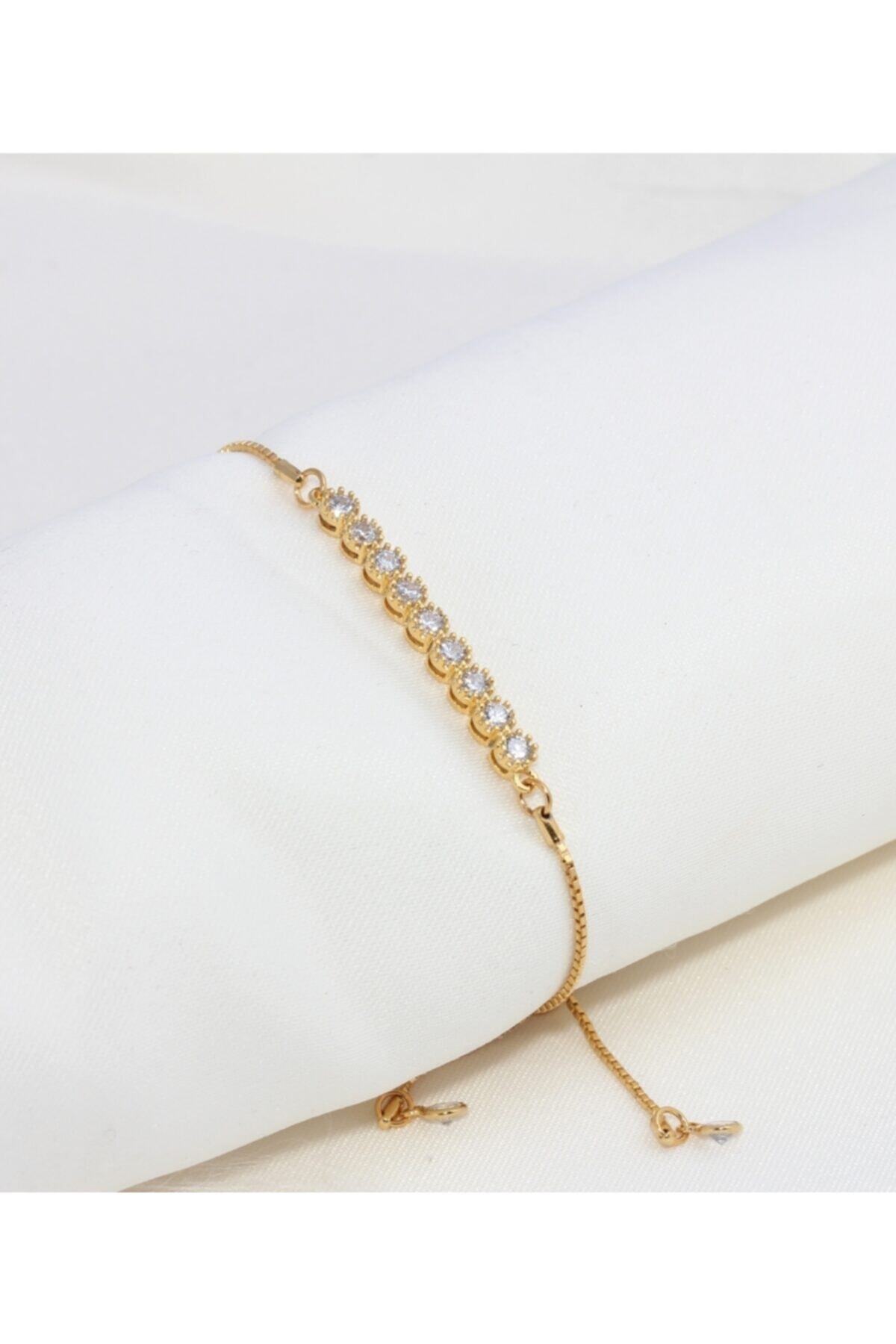 WONDER TOUCH 24k Altın Kaplama Taşlı,su Yolu Bileklik,ayarlanabilir ...