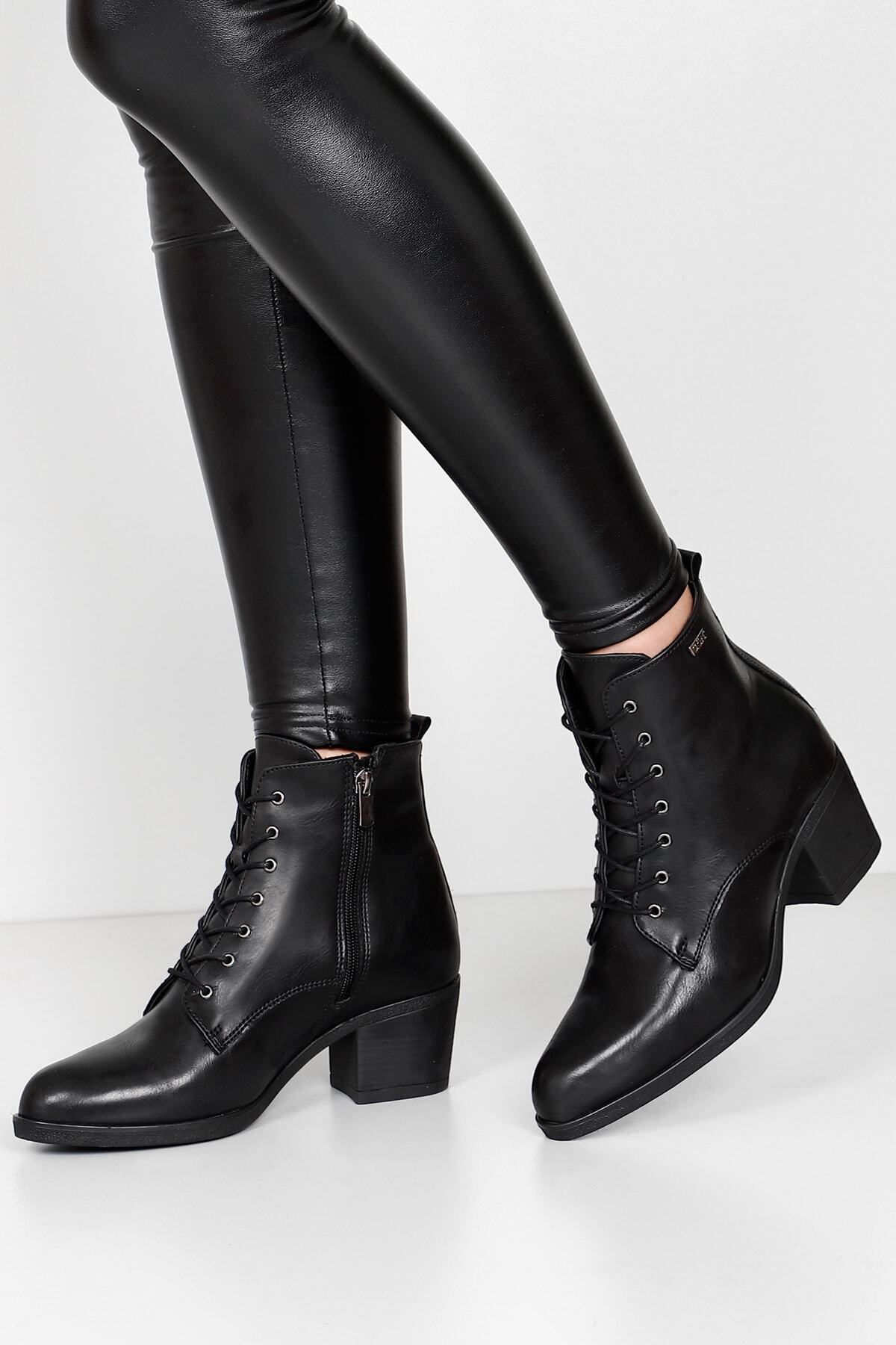 G.Ö.N Kadın Siyah Bot 20479